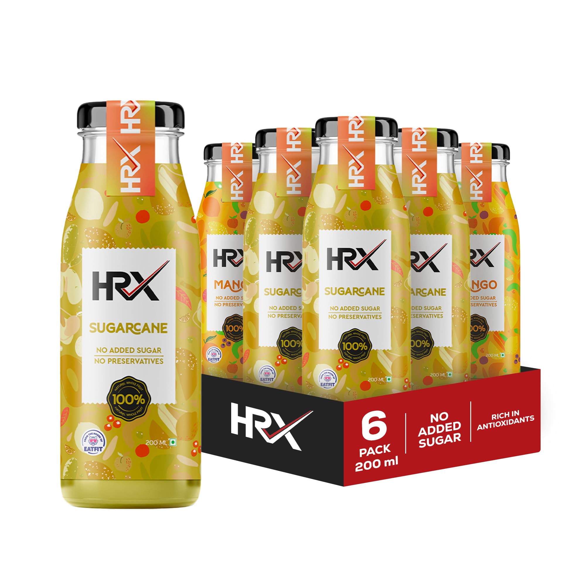 HRX 100% Sugarcane Juice 200ml | No Added Sugar | No Preservatives ...