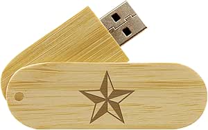Amazon.com: 16 Gigabyte unidad flash USB bambú NDz Nautical Star ...