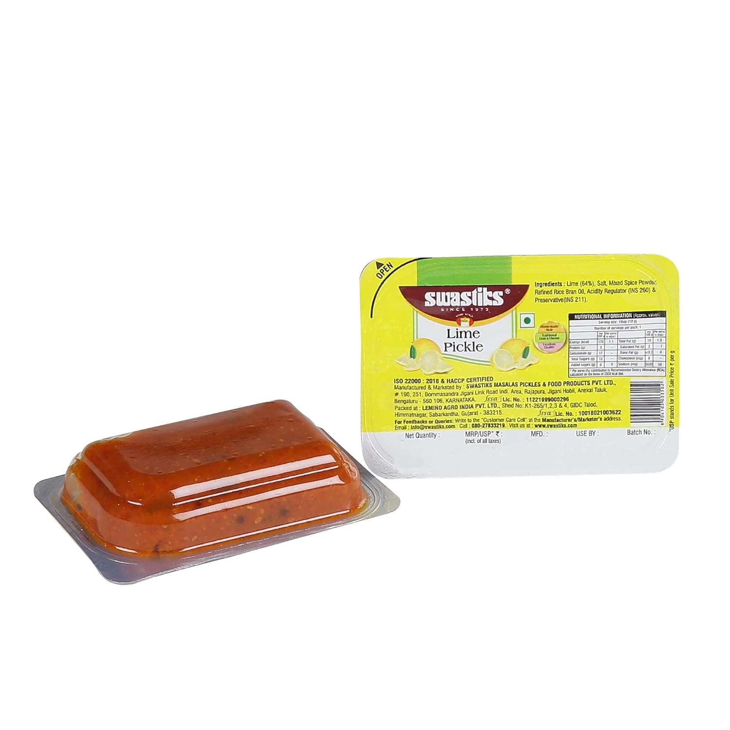 Swastiks Lime Pickle Blister Pack 12g (Pack of 75) : Amazon.in: Grocery ...