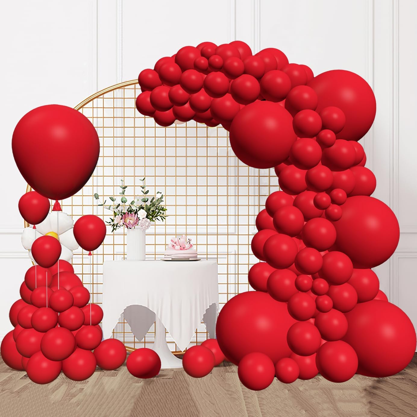 Amazon.com: COVANNI 122pcs Red Balloons Different Sizes 36 18 12 10 5 ...