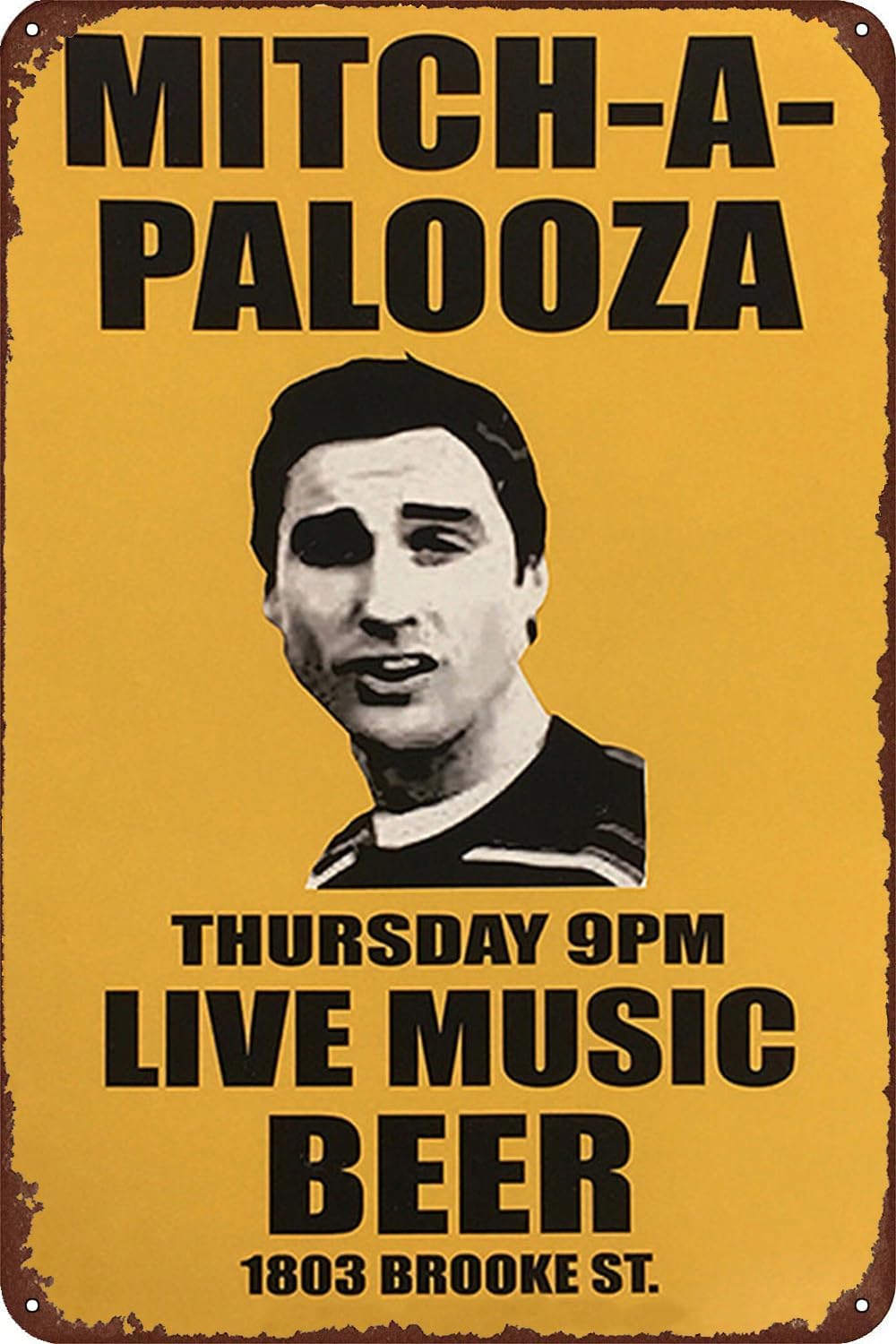 Amazon.com: Metal Tin Sign Mitch A Palooza Poster Novelty Home Club ...