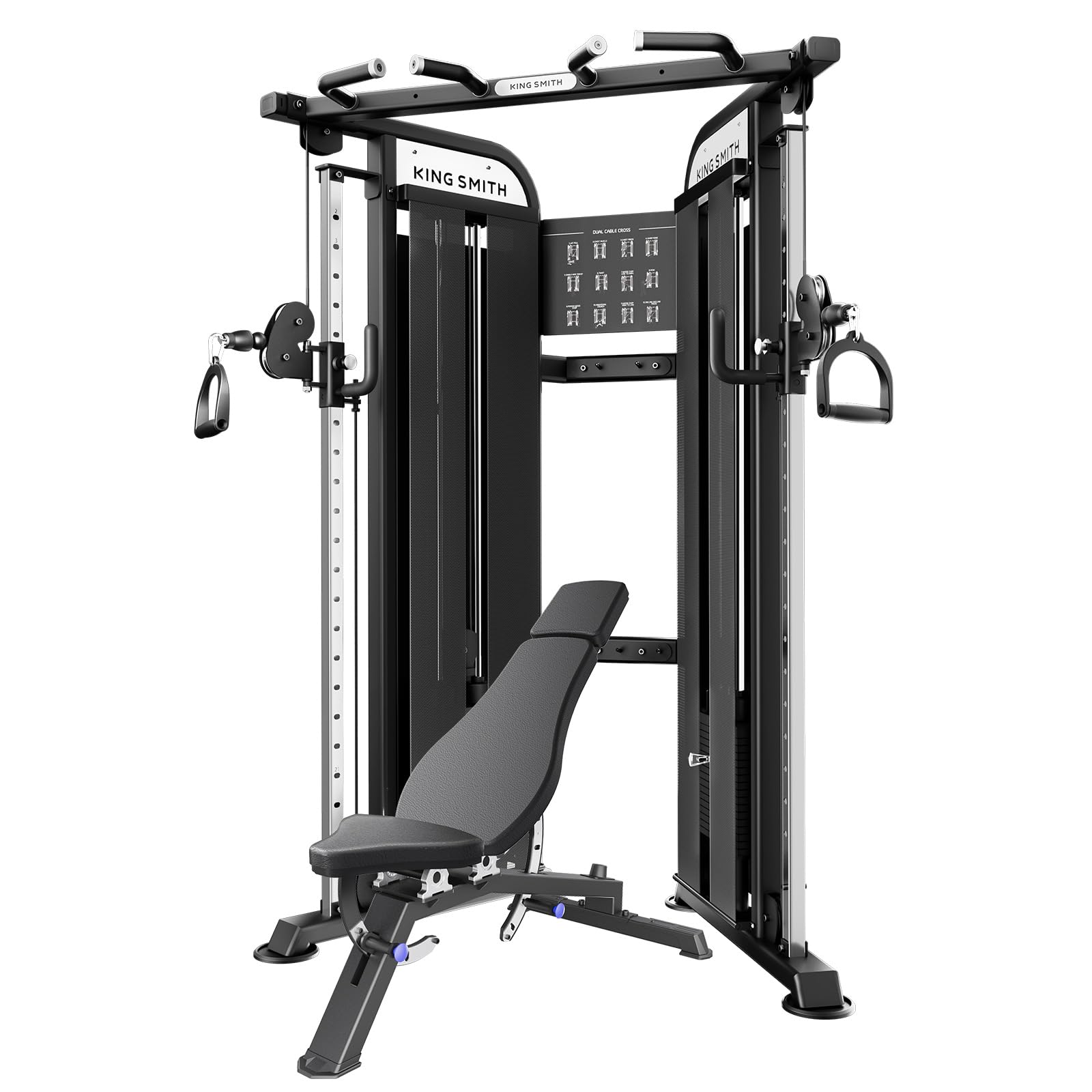 Buy KINGSMITHFunctional Trainer Cable Machine, 17 Height Adjustable ...