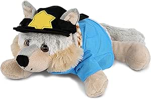 Amazon.com: DolliBu Lying Wolf Police Officer Plush Toy - Super Soft ...