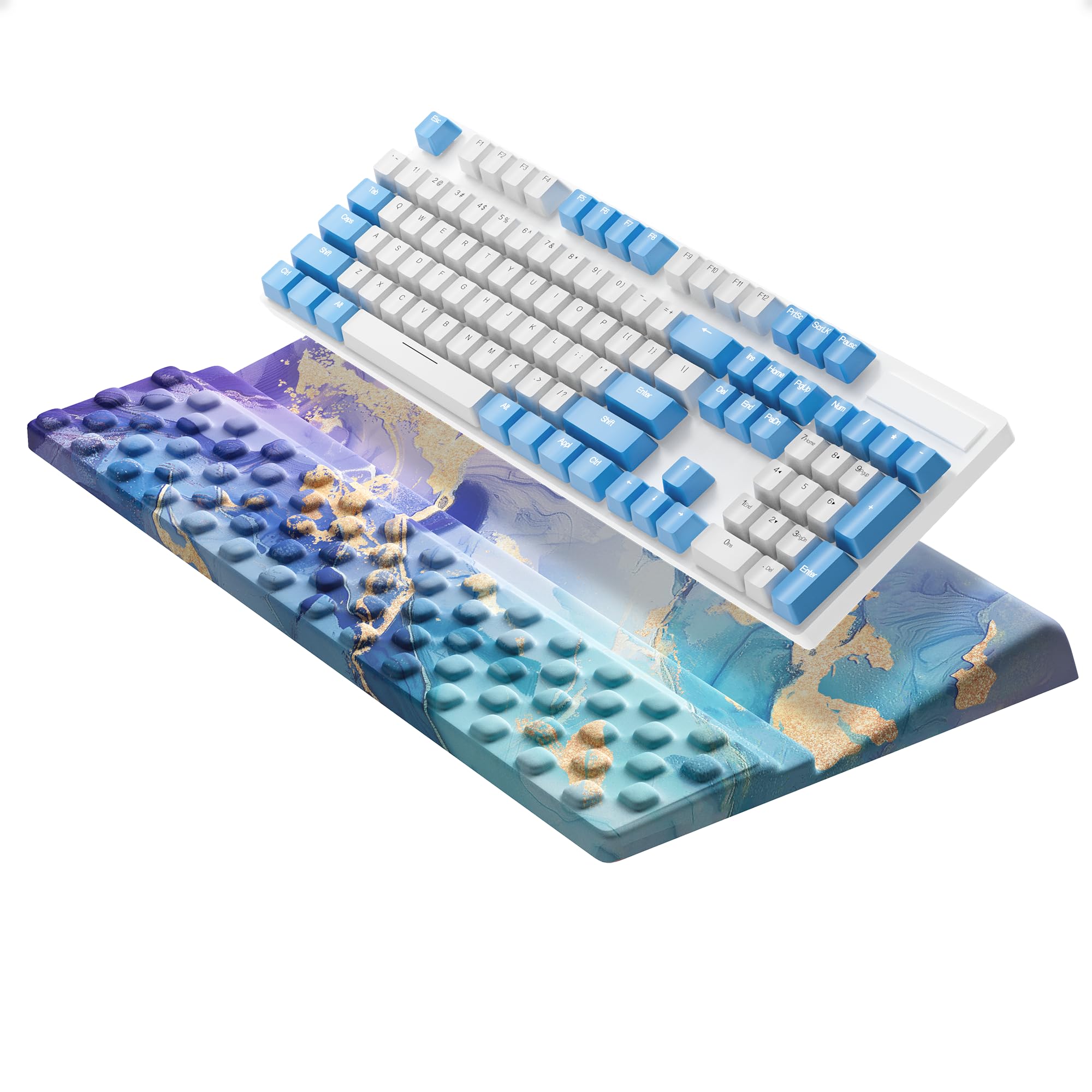 Ospelelf Computer Keyboard Stand Tilt with Wrist Rest, Comfy Ergonomic ...