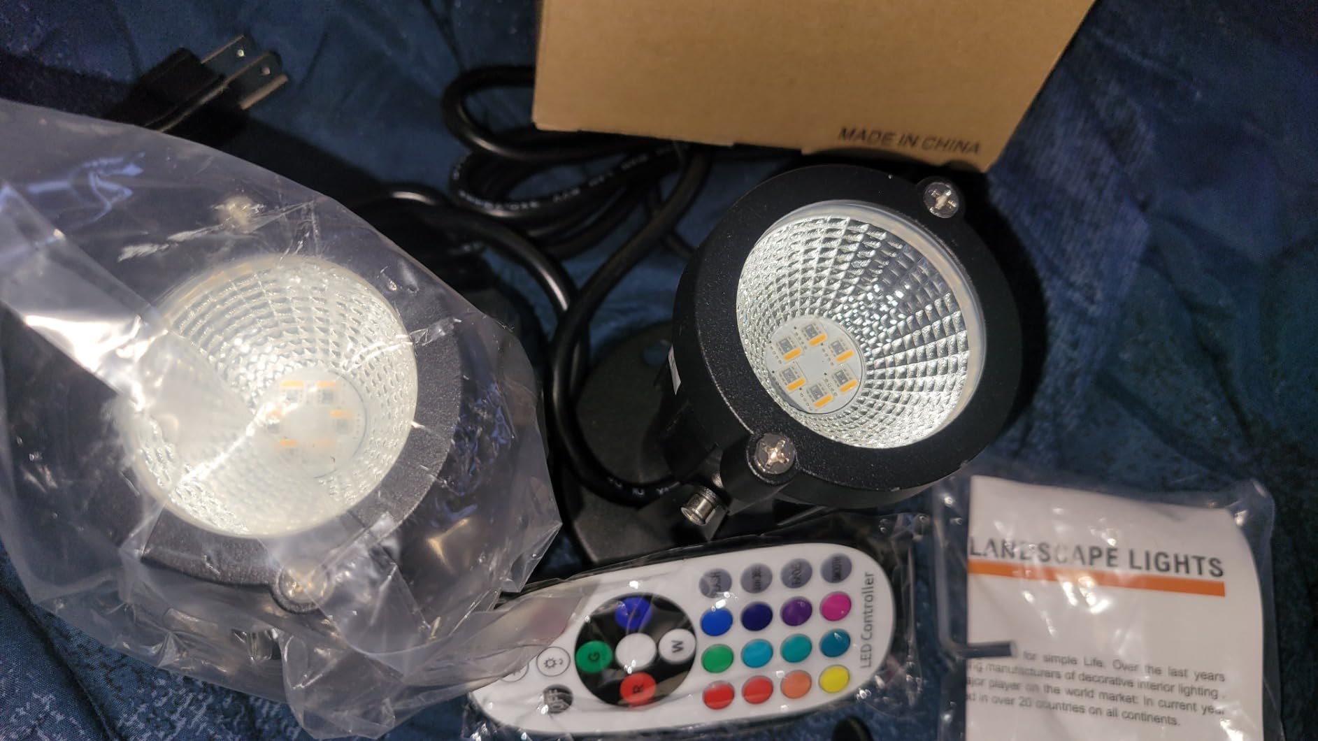 AOAXL 5W RGBW landscape lights, 16 Color Changing Spotlight 110V 120V ...