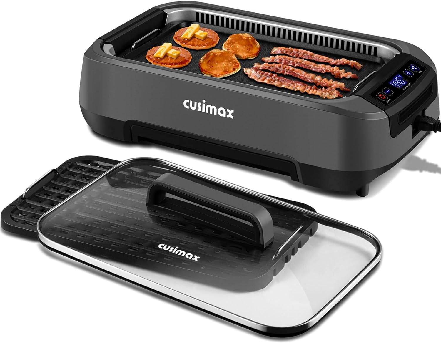 Smokeless Grill, CUSIMAX Electric Indoor Grill, 1500W Korean BBQ Grill ...