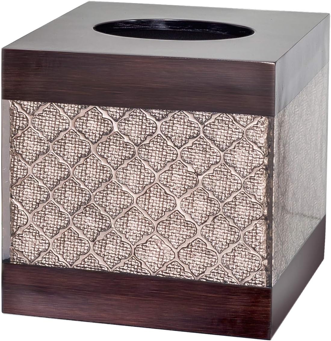 Amazon.com: Dahlia Square Tissue Box Cover - Modern Brown Tissues Cube ...