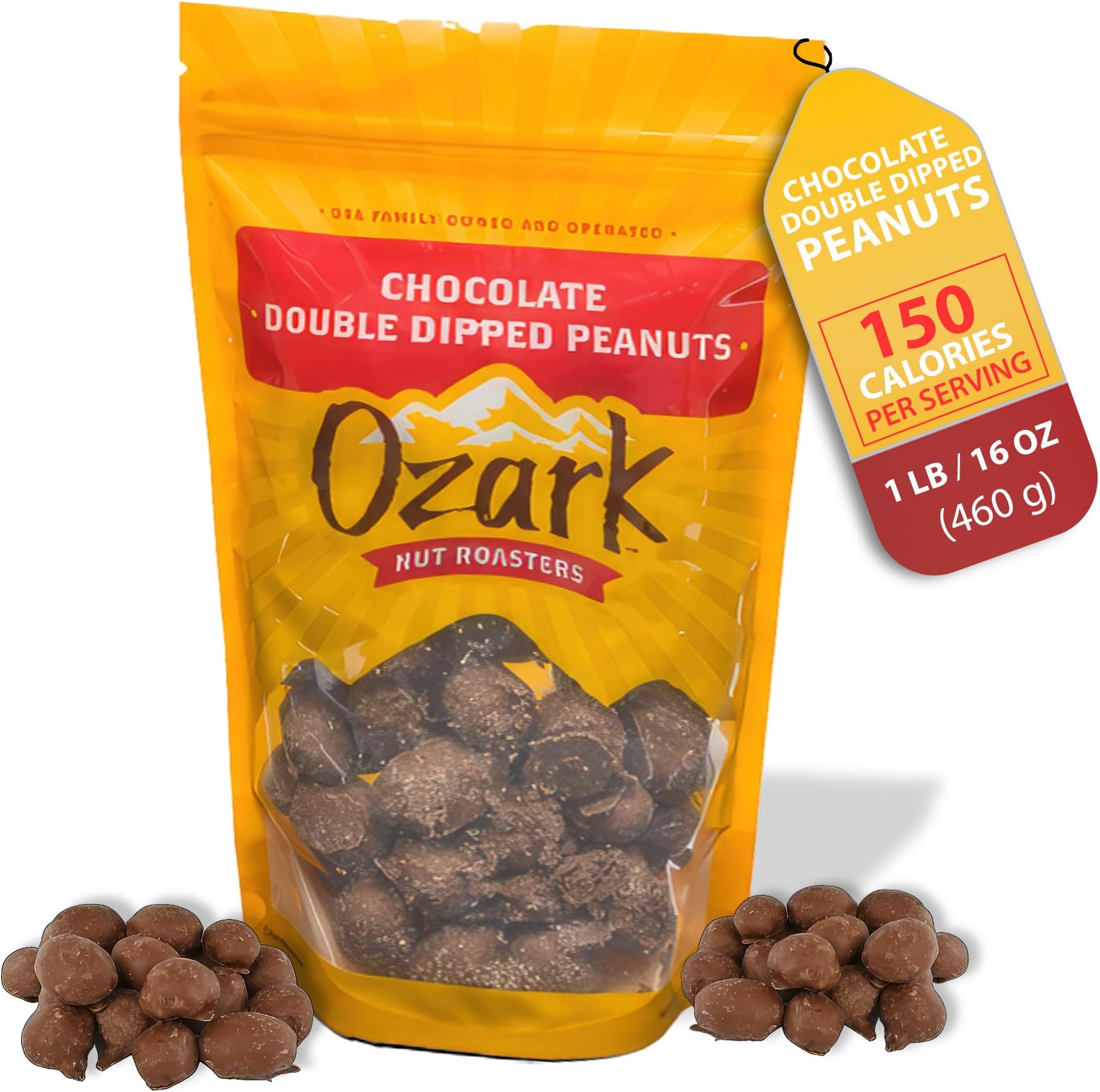 Amazon.com : OZARK NUT ROASTERS, Double Dipped Chocolate Peanuts ...