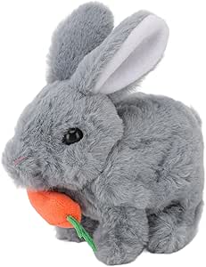 Easter Realistic Bunny Toy, Interactive Electronic Plush Rabbit with ...