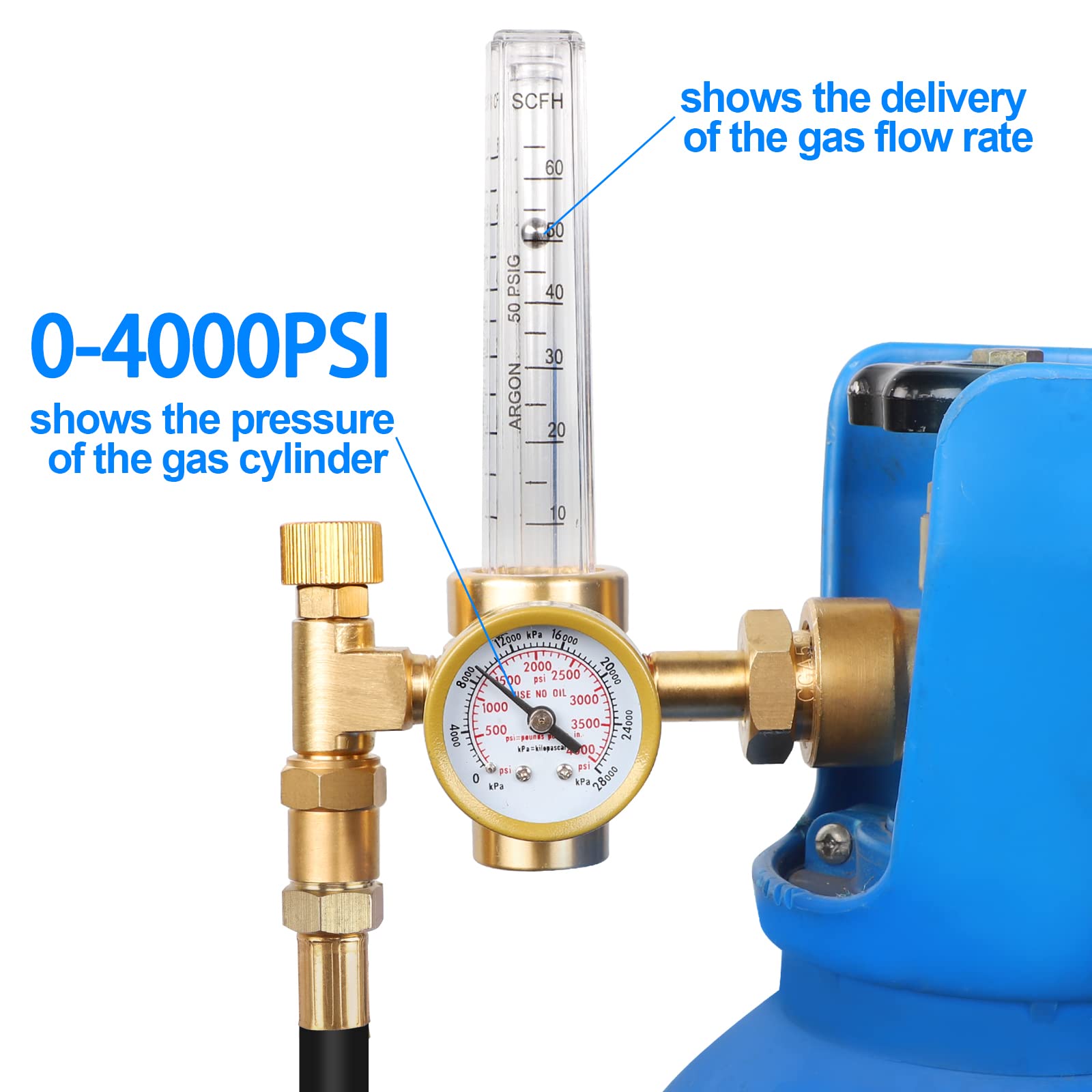 Snapklik.com : BETOOLL Argon Regulator - Welding Regulator - Argon/CO2 ...