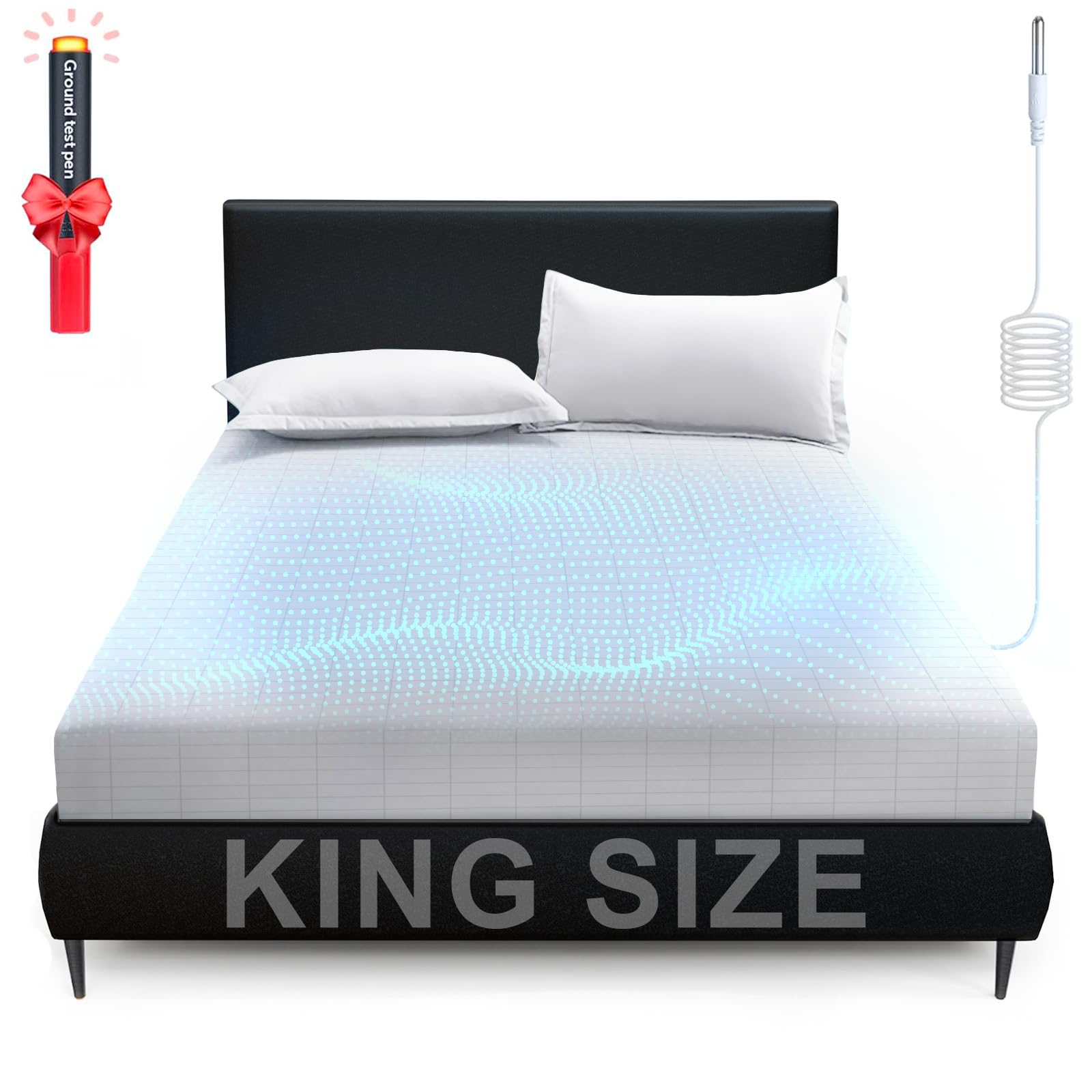 Adamson Grounding Fitted Sheet King Size, Earthing Sheets - Pure Silver ...