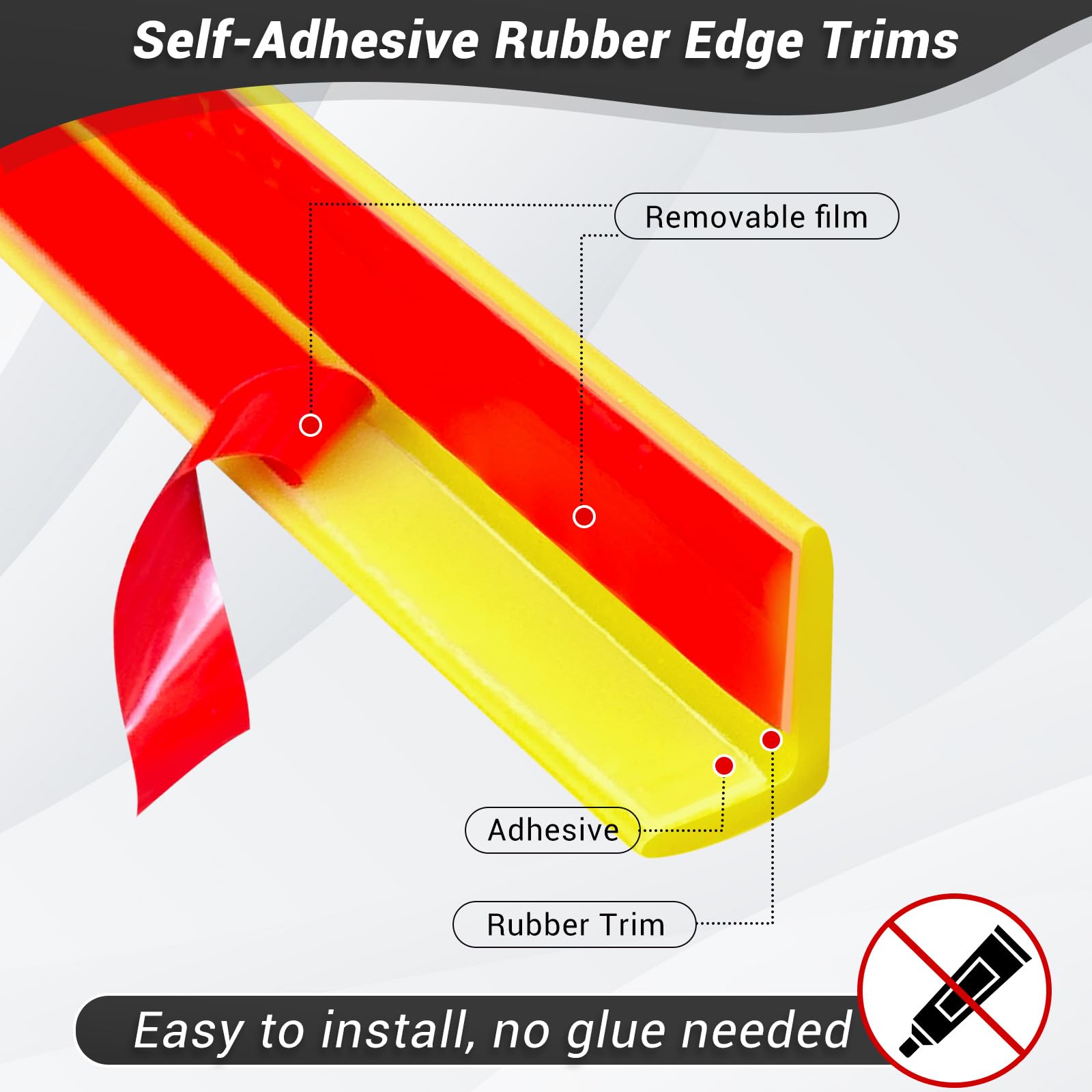 Snapklik.com : Tile Edge Trim, Flexible L Shaped Rubber Edge Trim ...