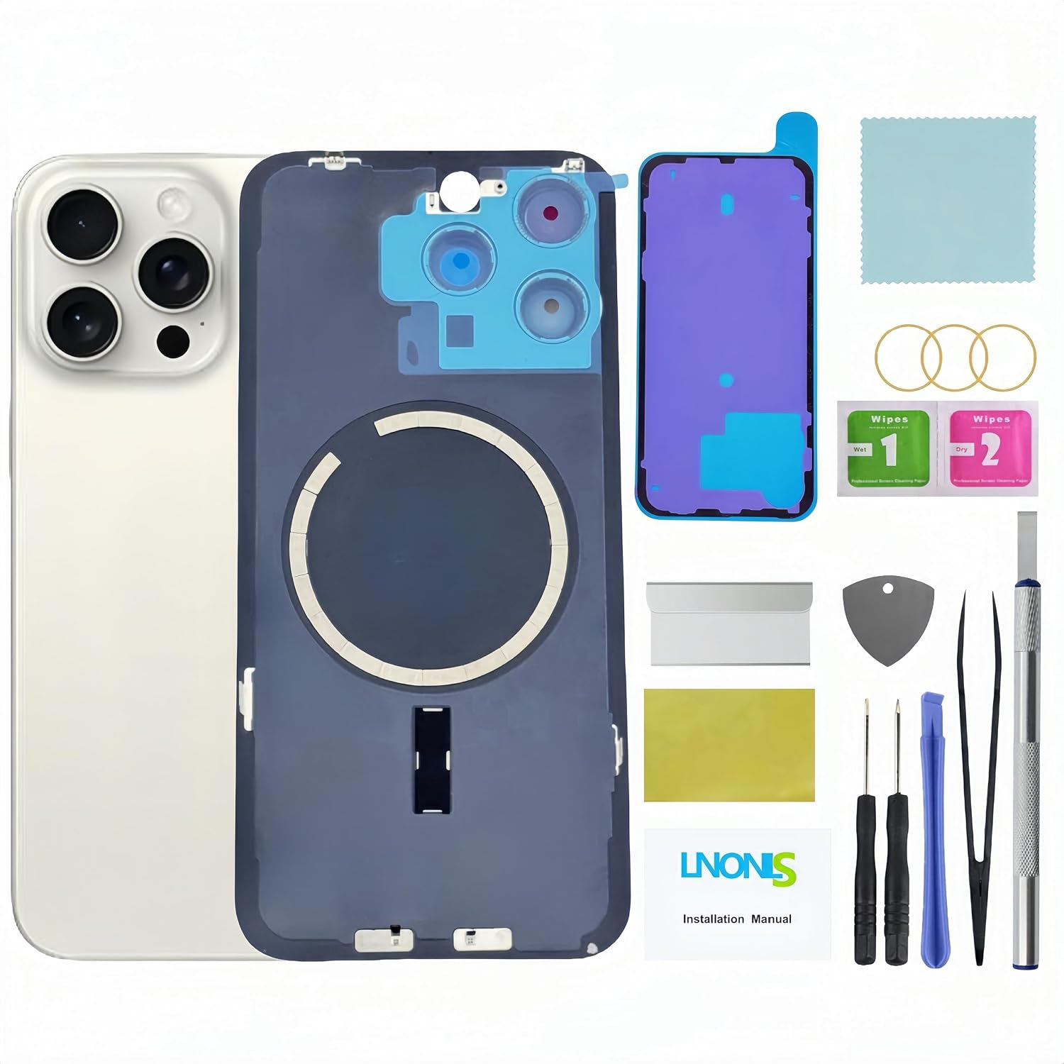 Amazon.com: LNONLS 15 Pro Max Back Glass Replacement for iPhone 15 Pro ...
