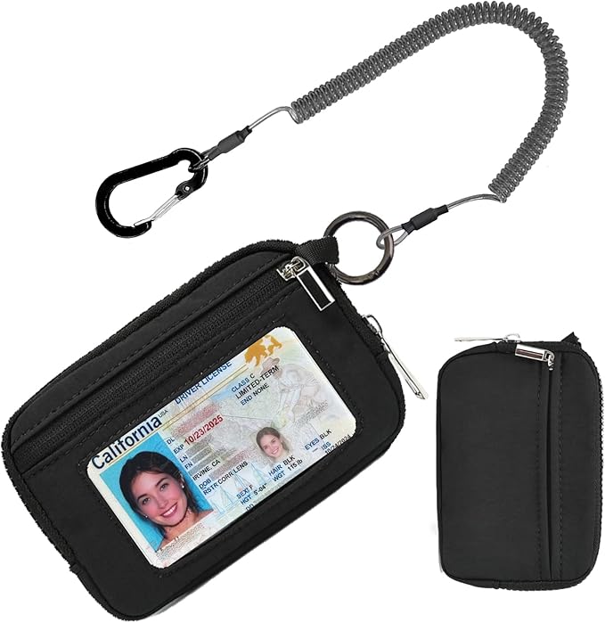 Amazon.com: Prime Comfort Small Zip Wallet with Anti - Loss Tether, ID ...