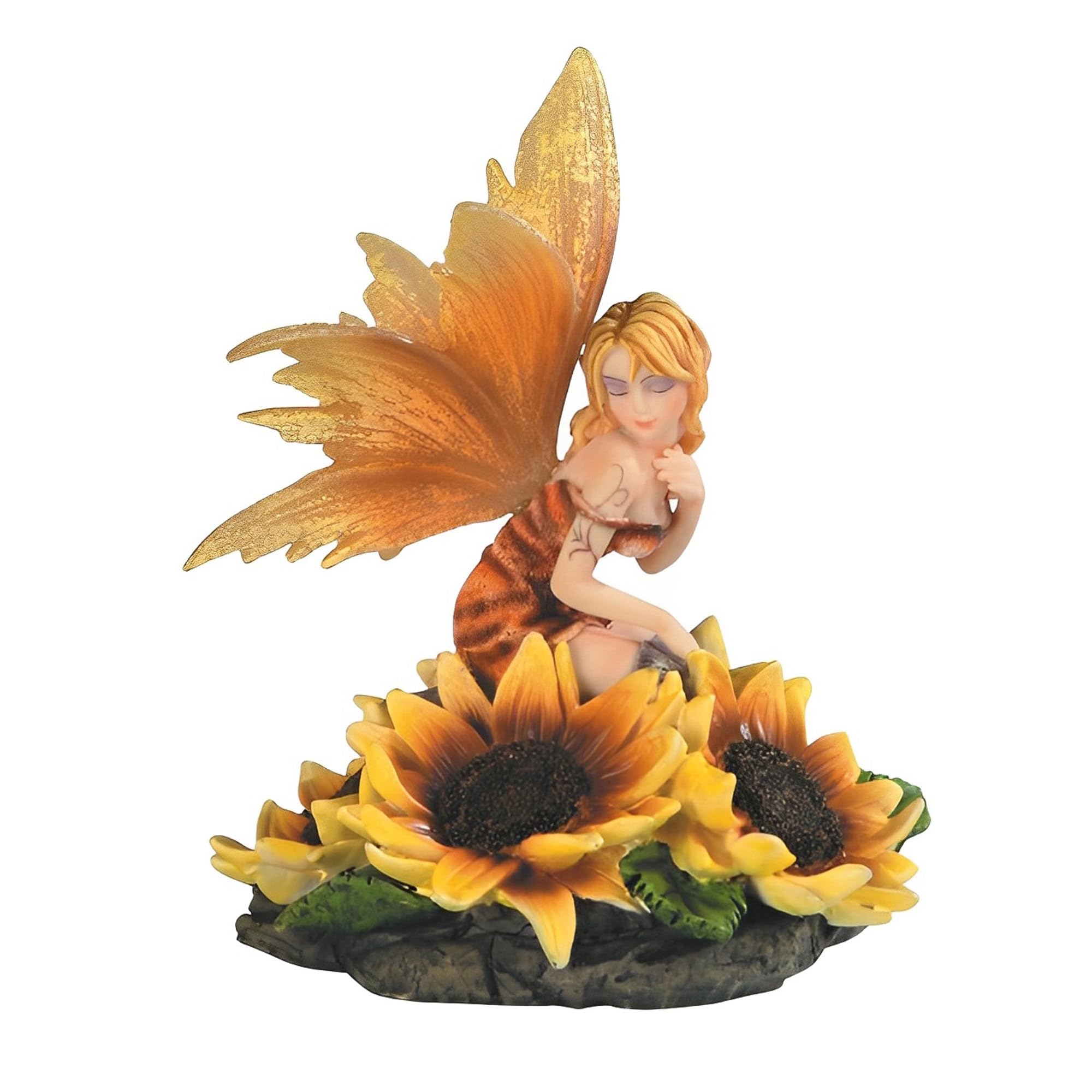 Amazon.com: ICE ARMOR 5" H Flower Fairy with Sunflowers Statue Fantasy ...