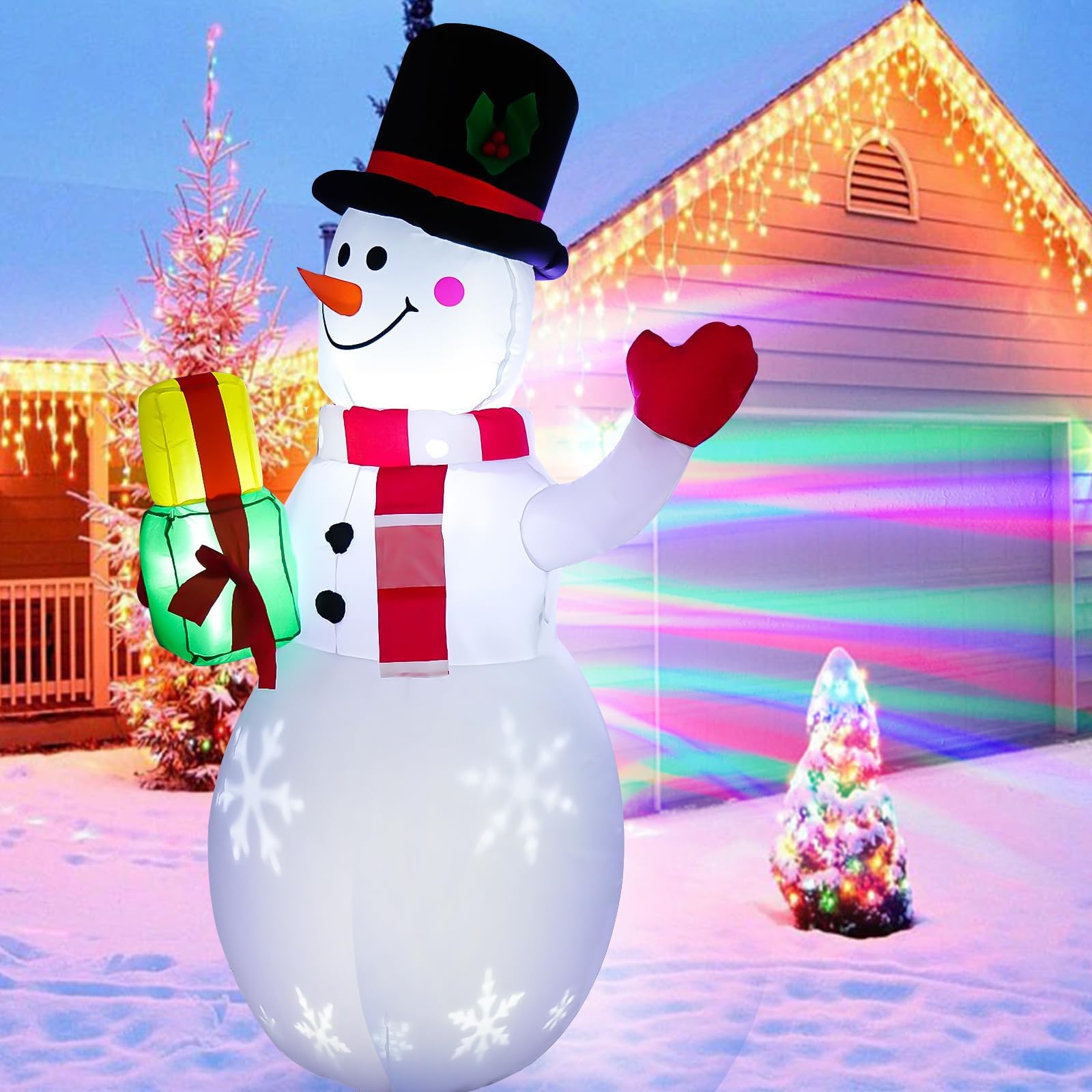 Amazon.com: Lvydec Lighted Inflatable Snowman Christmas Outdoor ...