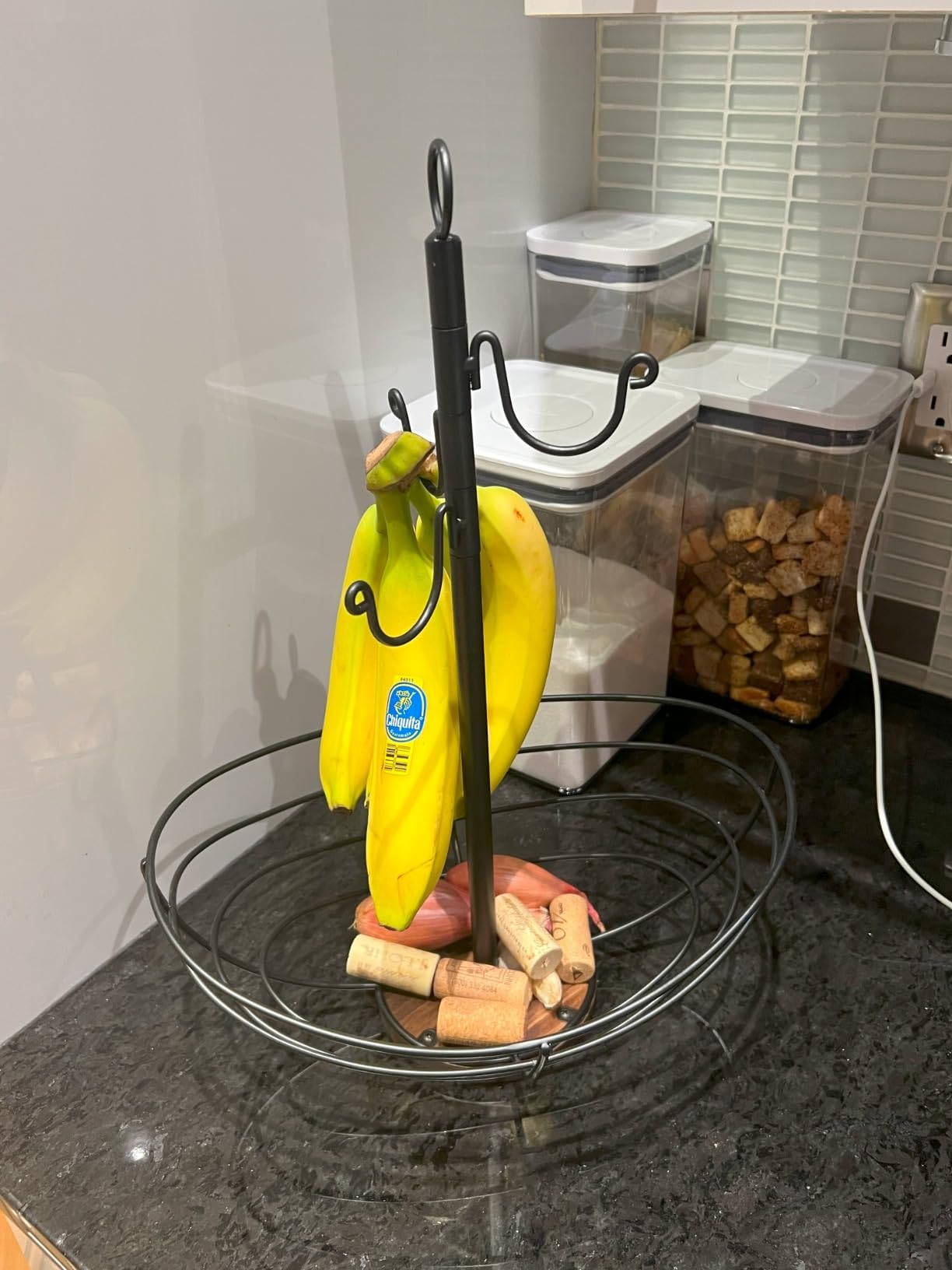 Amazon.com: Ro.famizovision Modern Farmhouse Banana Holder w/ 3 Large 360° Rotation Hooks, Metal ...