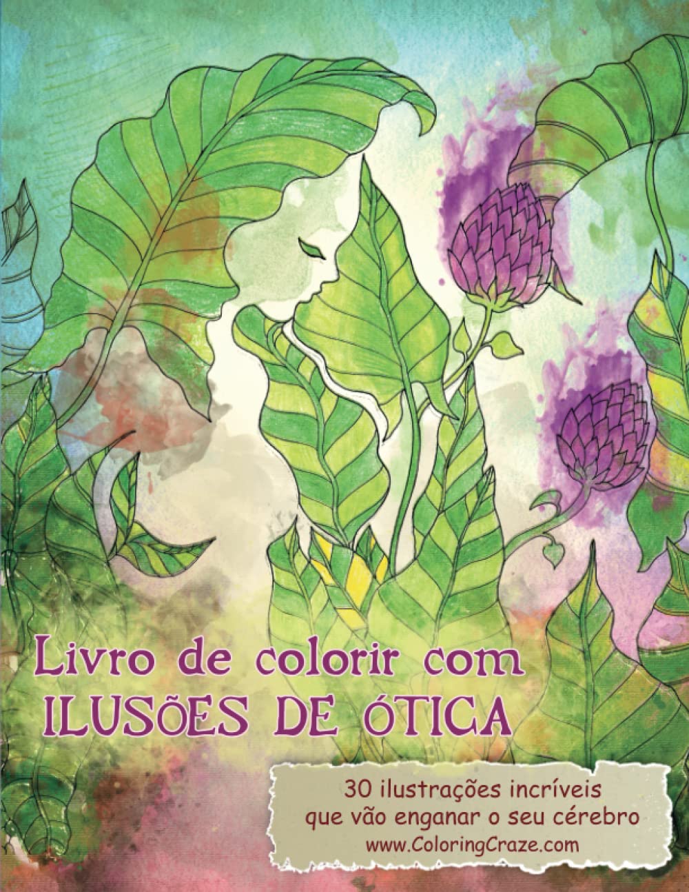 Livro De Colorir Com Ilusoes De Otica 30 Ilustracoes Incriveis ...
