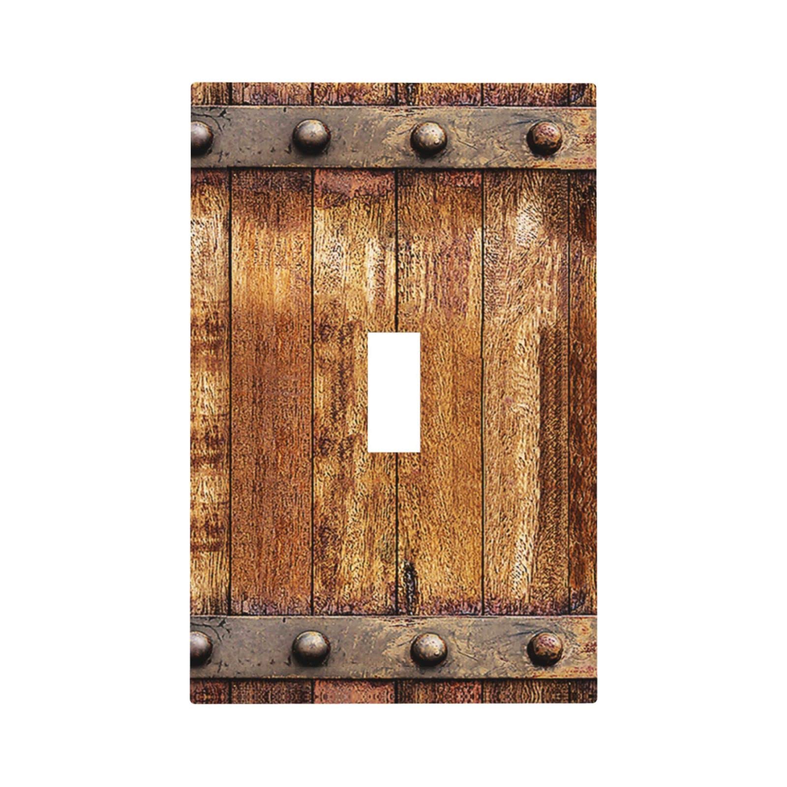 Farmhouse Barn Door Single Toggle Light Switch Cover 1 Gang Decora Wall ...