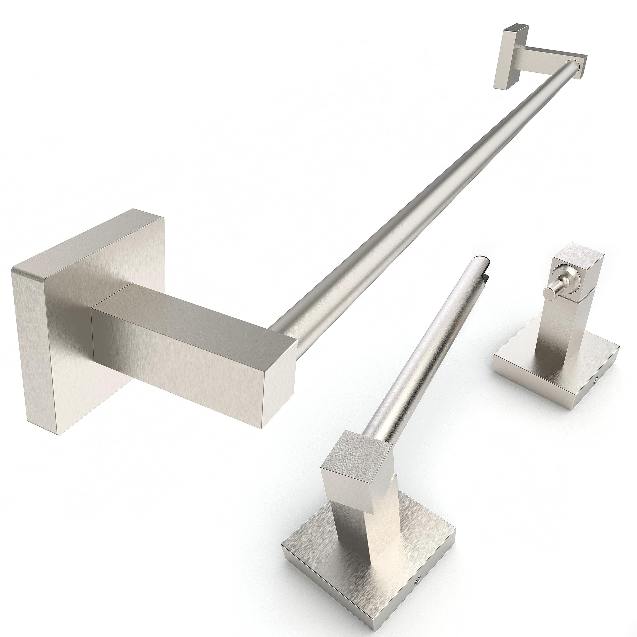 Amazon.com: Ruacq 24 inch Towel Bar and Toilet Paper Holder Double Post ...