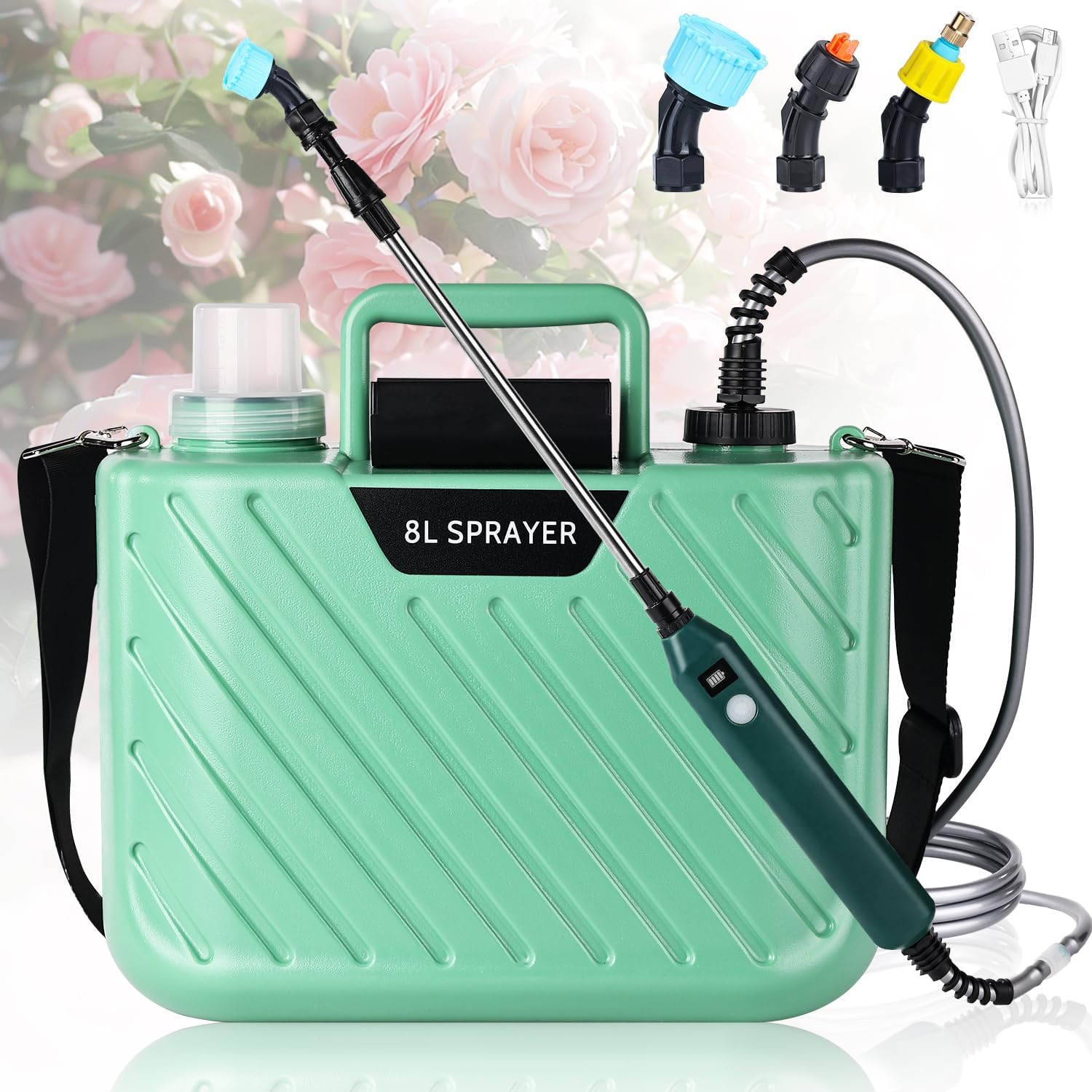 Amazon.com : Battery Powered Sprayer, New 2 Gallon Electric Garden ...