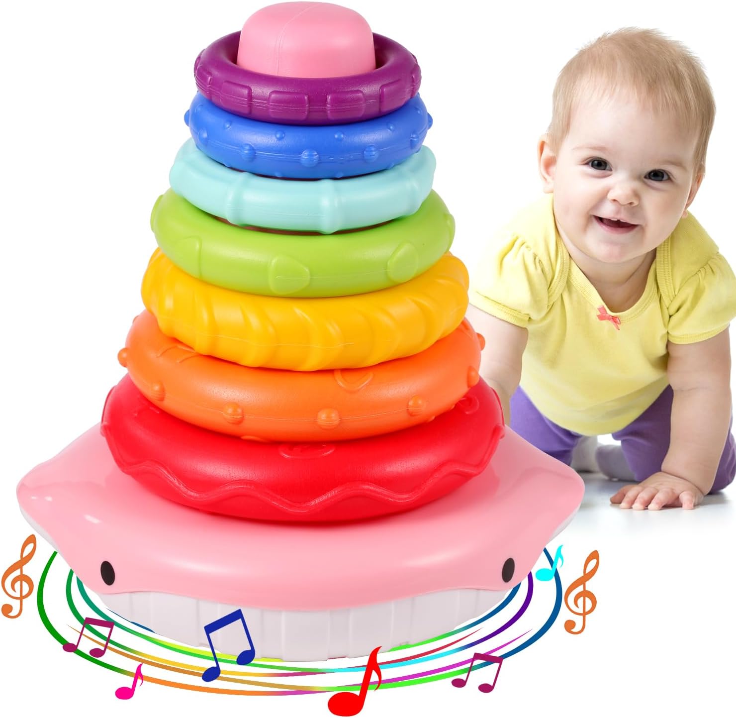Amazon.com: Gefanke Educational Learning Stacking Baby Toy | Stacking ...