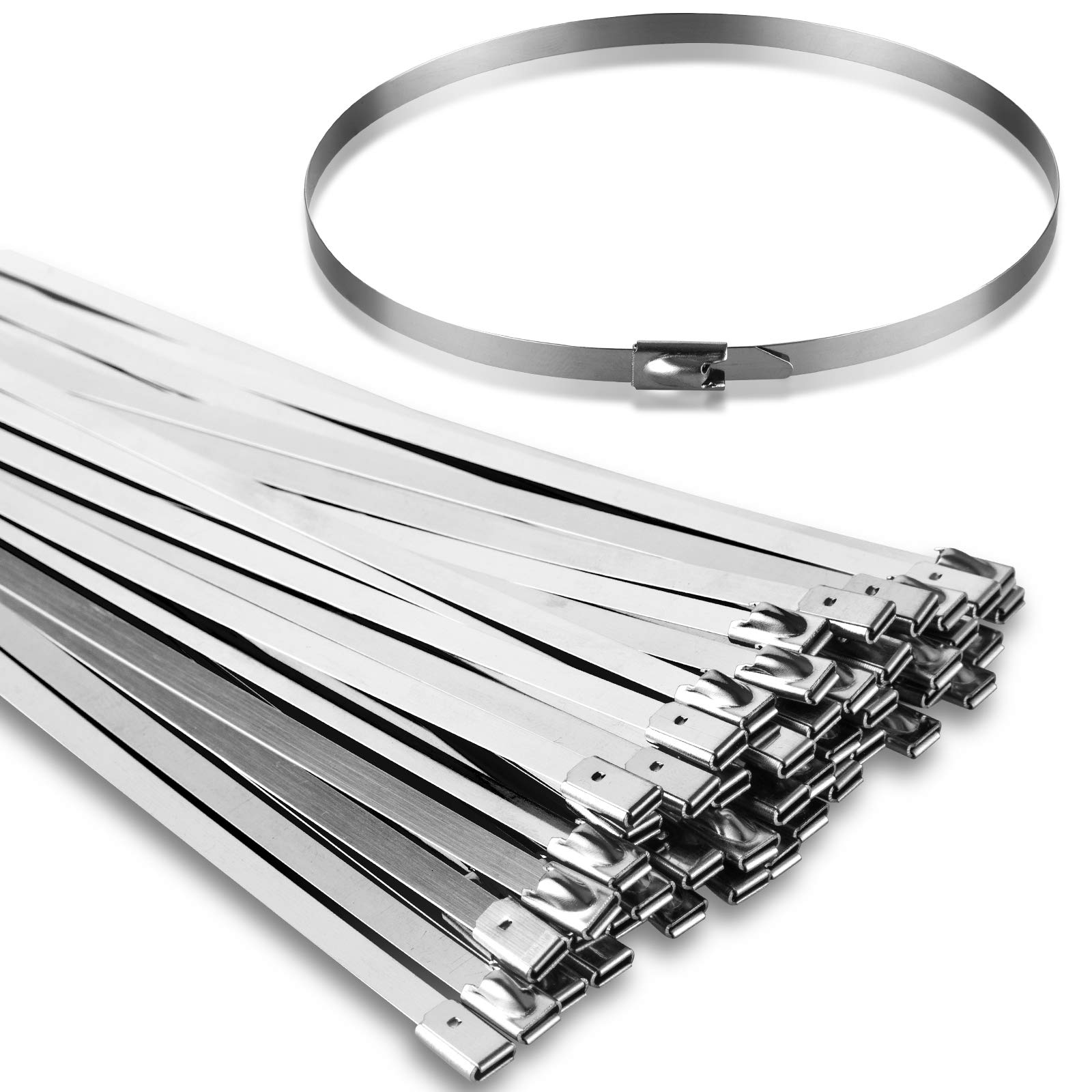 Buy 100PCS 11 8Inch Metal Cable Zip Ties 304 Stainless Steel Heavy buy-100pcs-11-8inch-metal-cable-zip-ties-304-stainless-steel-heavy