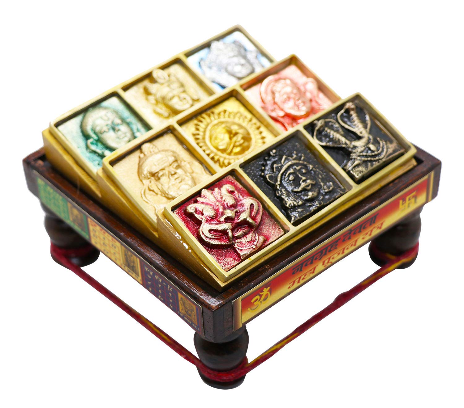 Buy Saubhagya Global Navagraha Chowki Set, Nine Planets, Kundli ...