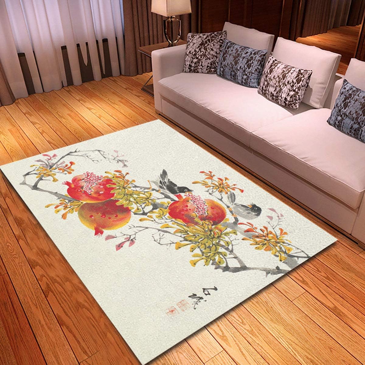 Amazon.com: rouihot Non-Slip Area Rug 4'x 6' Chinese Asian Traditional ...