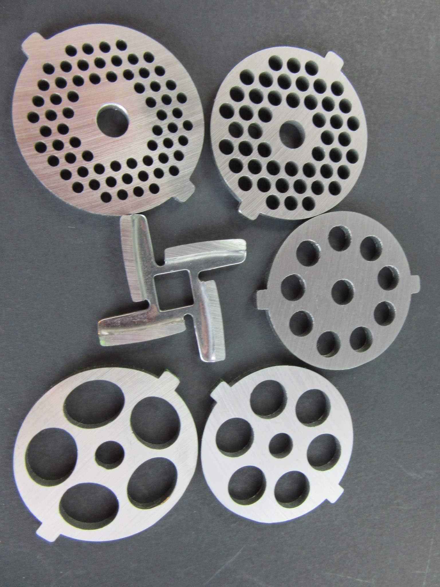 Amazon.com: 6 pc. COMPLETE SET meat grinder plates and knife for ...