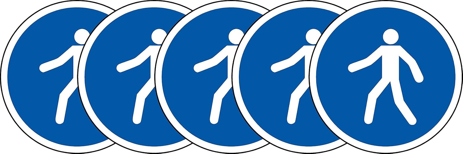 ISO Safety Label Sign - International Use This Walkway Symbol - Self ...