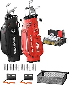 Amazon.com : Rackgolfic Golf Bag Organizer Garage- Wall Mount Golf Bag ...