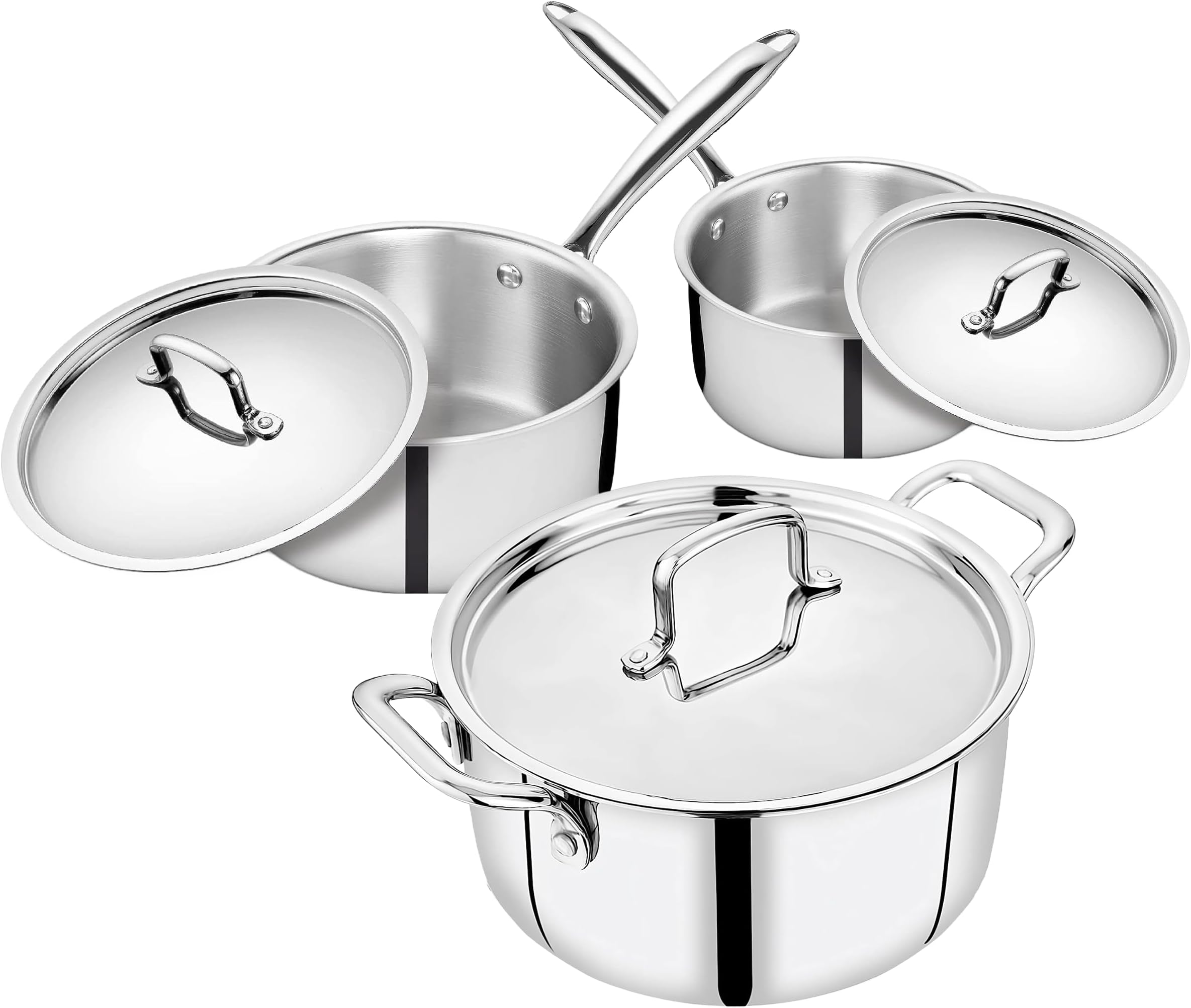 Amazon.com: Cuisinart 7-Piece Cookware Set, Chef's Classic Stainless ...