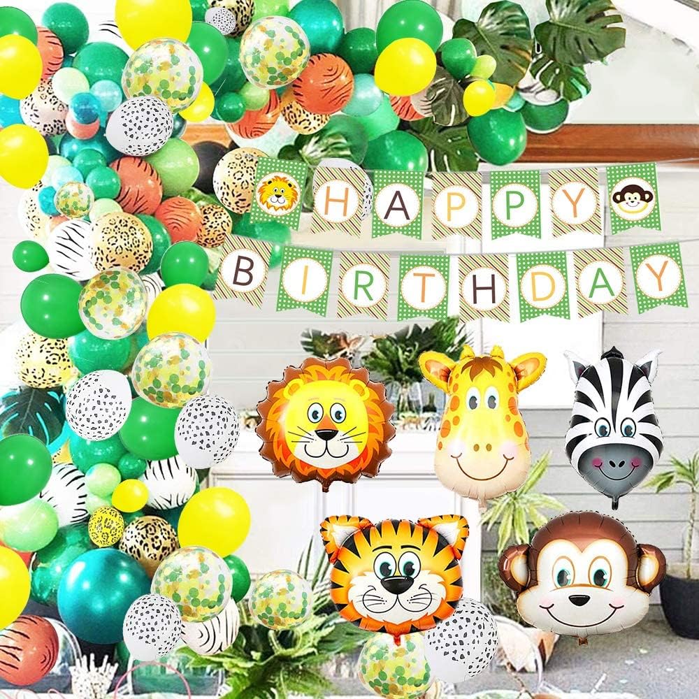 Amazon.com: Jungle Safari Birthday Party Decorations for Boys Girls ...