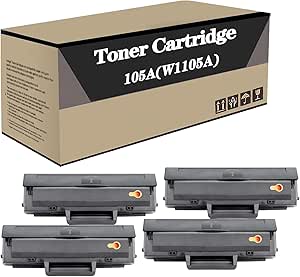 W1105A 105A Black Toner Cartridge (New Chip) Replacement Compatible for HP 107 107a 107w 107r ...