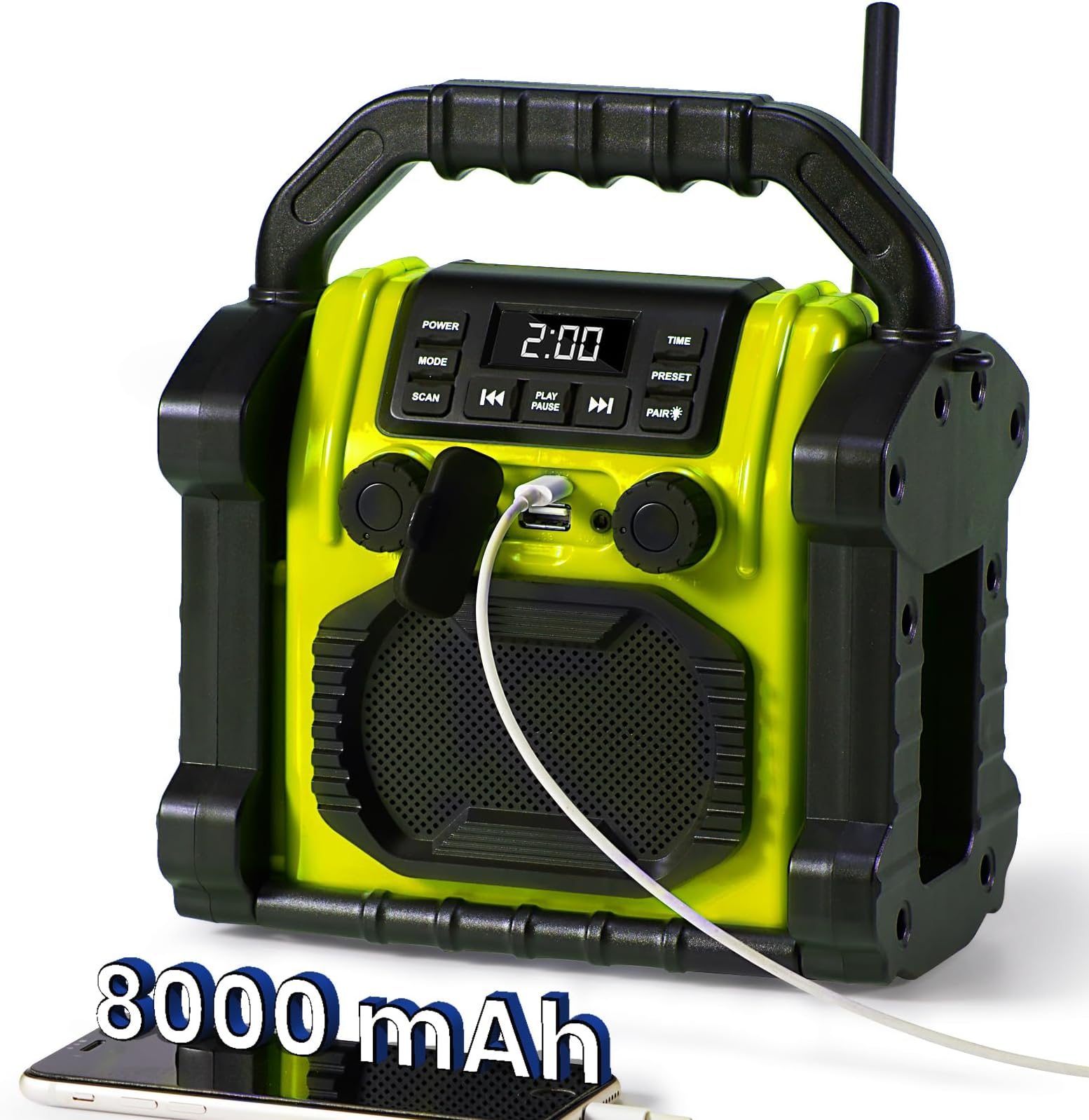 Amazon.com: RIDGID 18V Hybrid Jobsite Radio with Bluetooth Technology ...