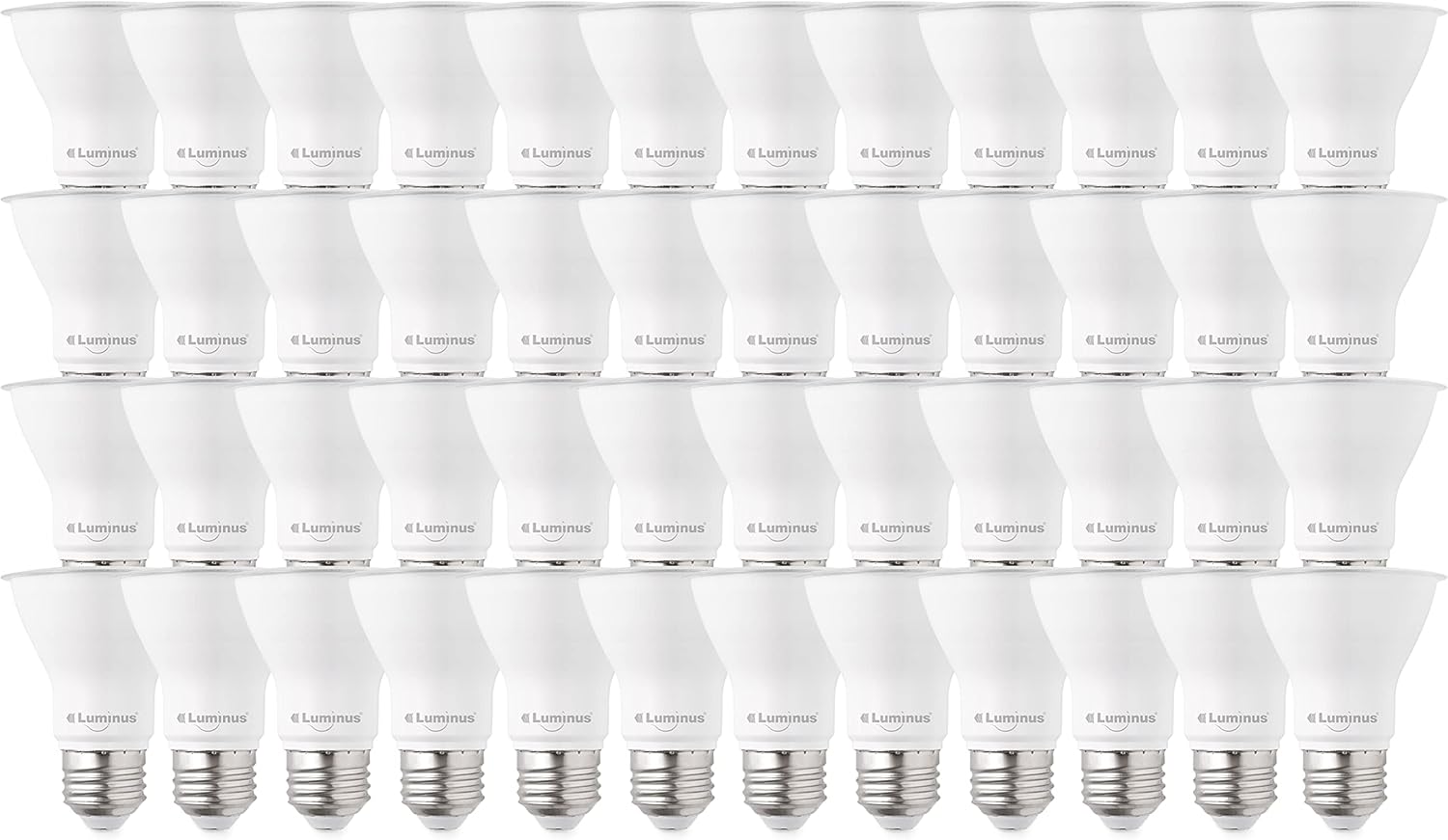 Luminus LED 48 Pack PAR20 Light Bulbs, 50W Equivalent, Bright White ...