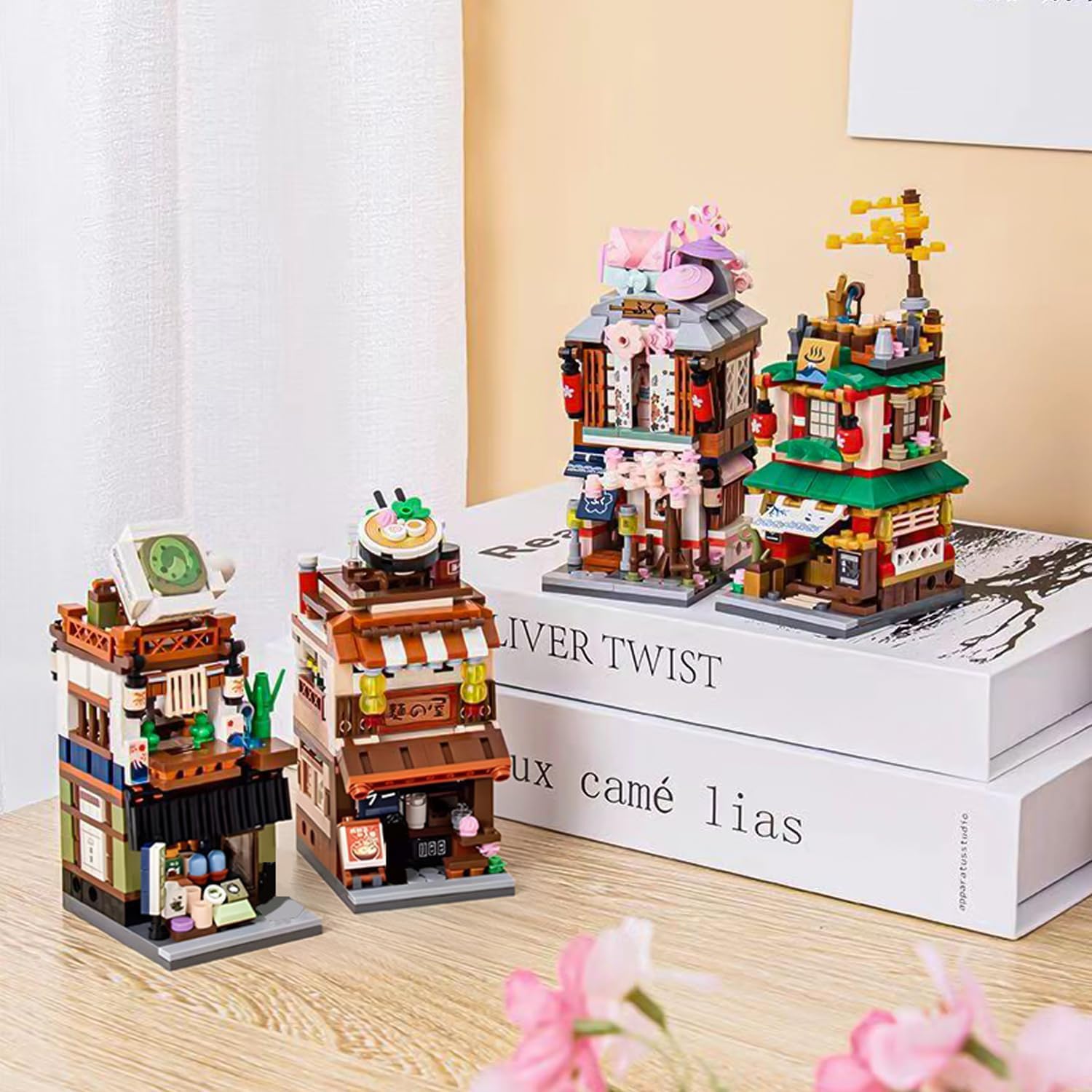 Japan Architecture Building Blocks 1108 Piece Cada LED Japanese