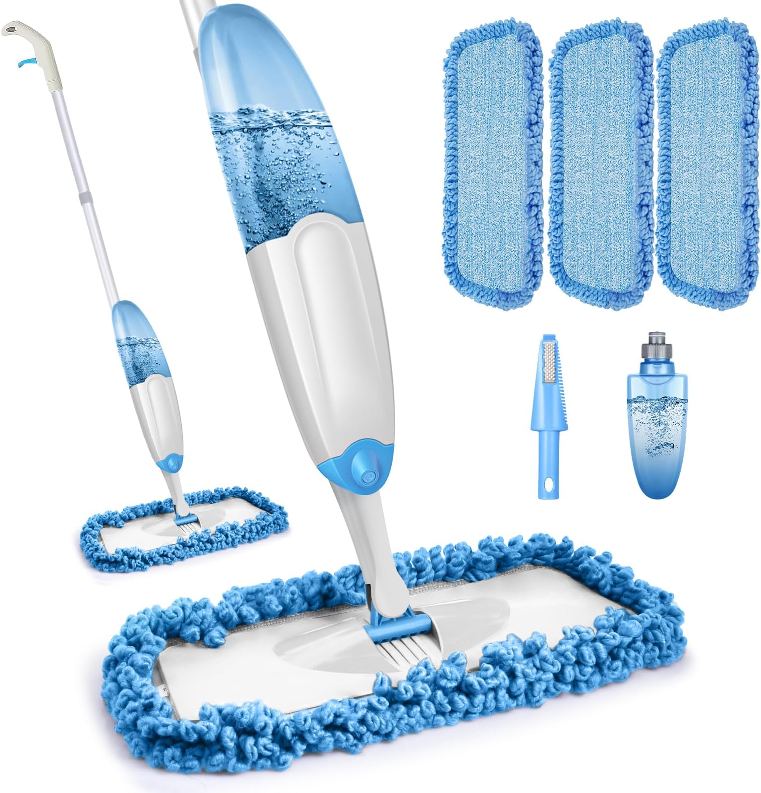 Amazon.com: Spray Mop for Floor Cleaning with Washable Reusable Pads ...