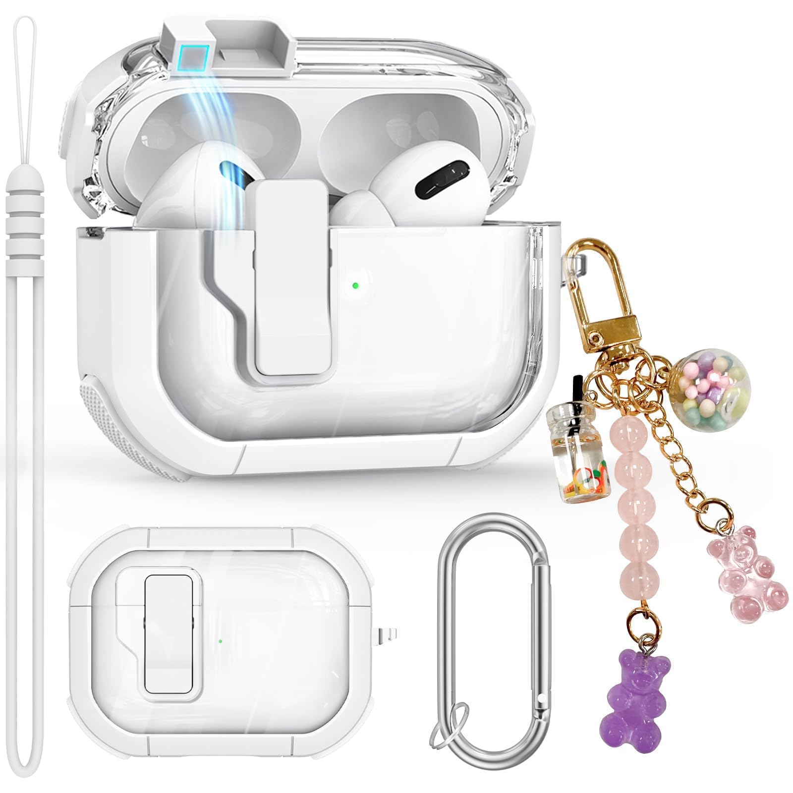 Snapklik.com : Clear Case For AirPods Pro 2nd/1st Generation Case ...