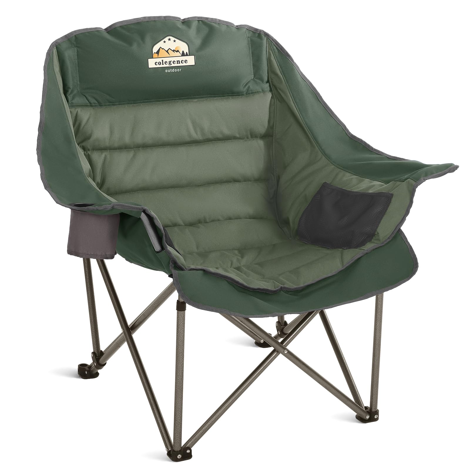 Amazon.com: Colegence Oversized Padded Camping Chair, Portable Folding ...