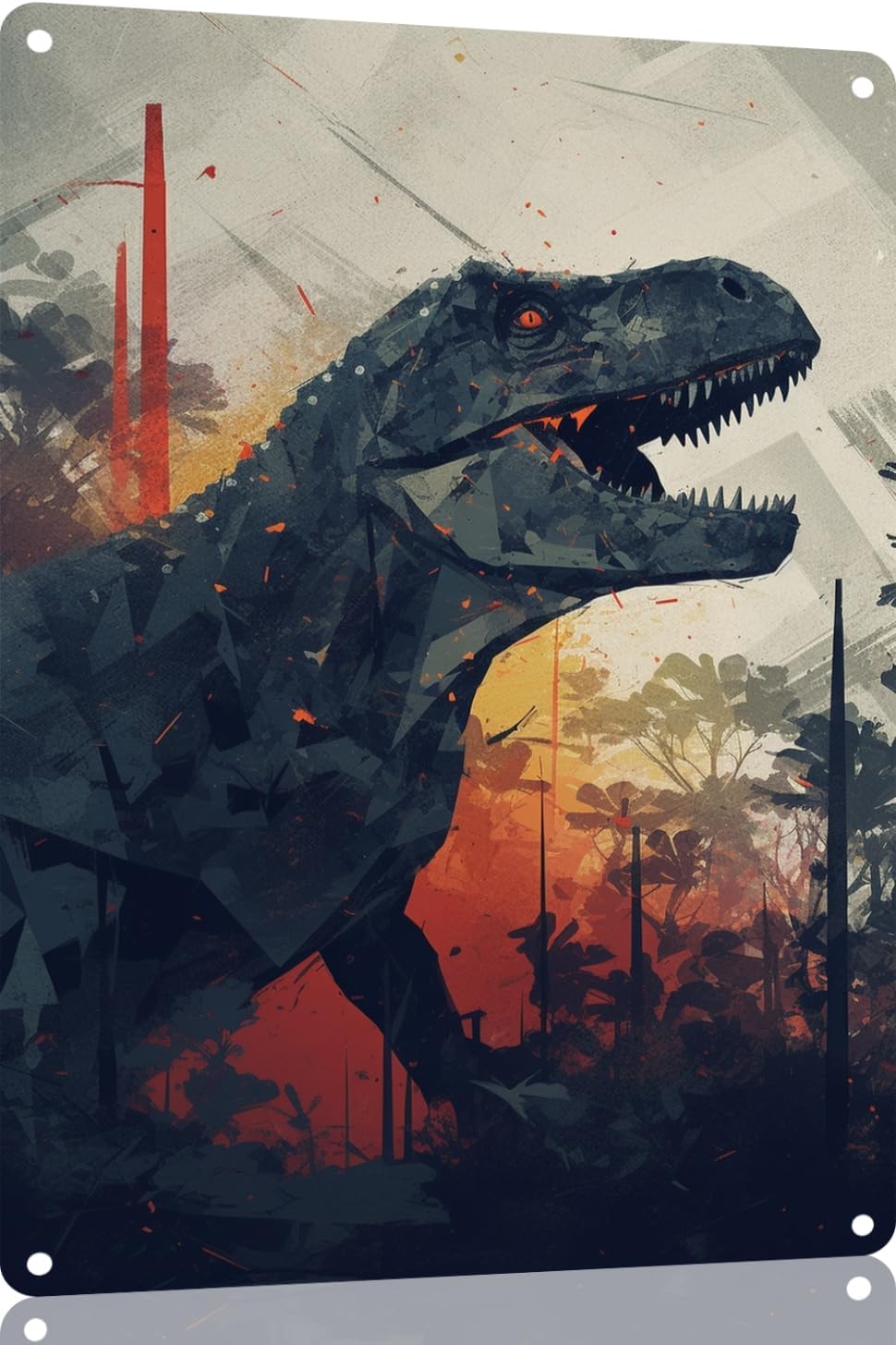 Amazon.com: TopPacific 12x8IN Retro Tyrannosaurus Rex Metal Tin Sign ...