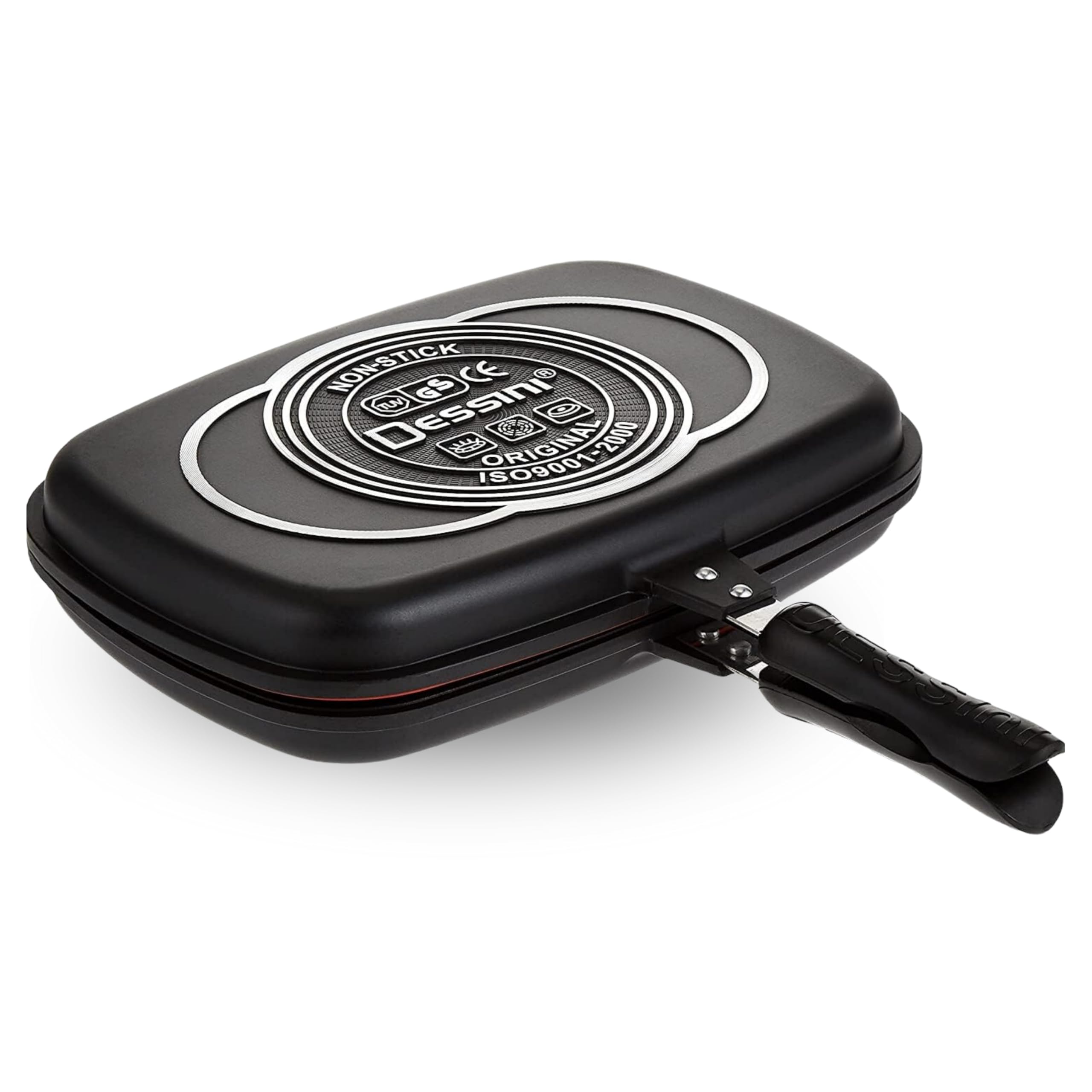 Dessini 36cm Double-Sided Grill Pan | Non-Stick, Flip Pan for Even ...