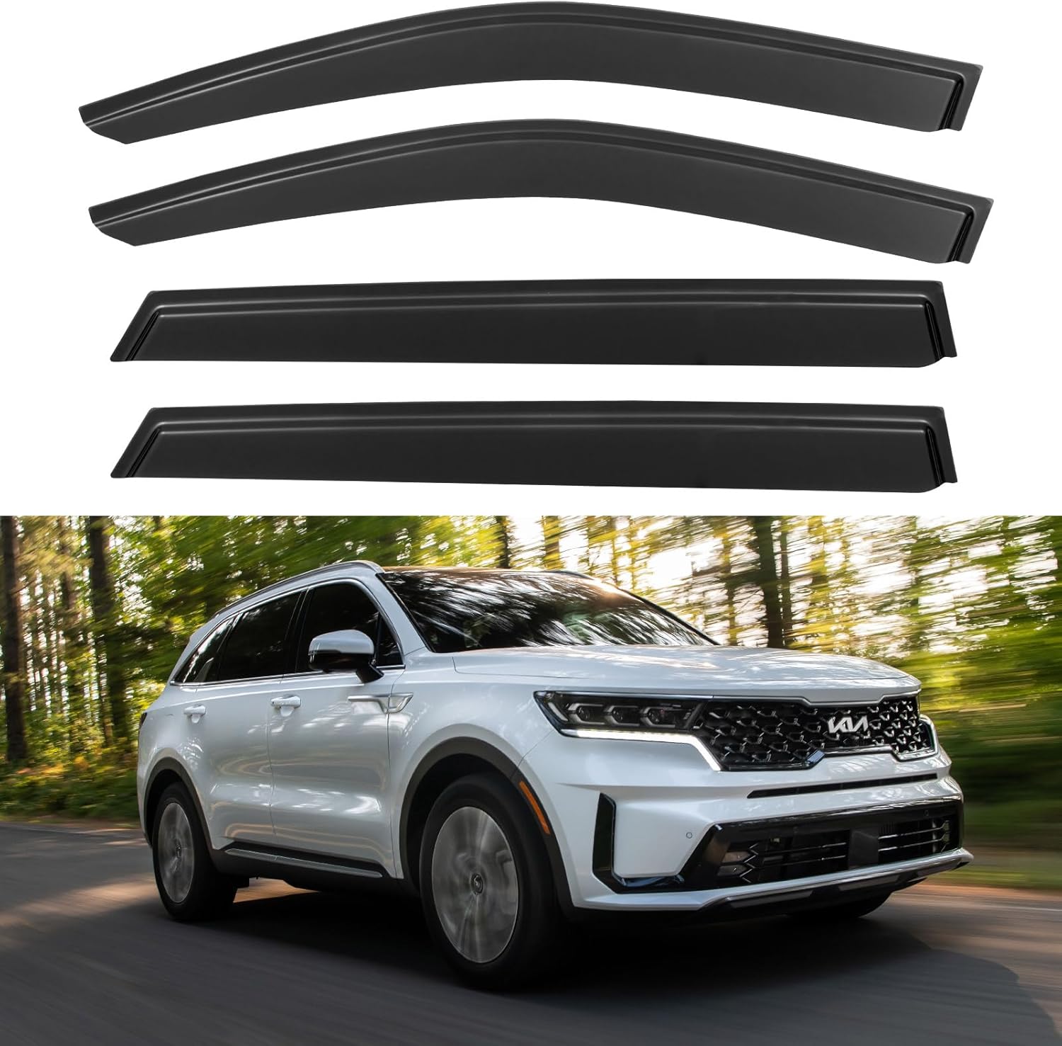 Amazon.com: Window Visors Rain Guards Shield for 2021 2022 2023 2024 ...