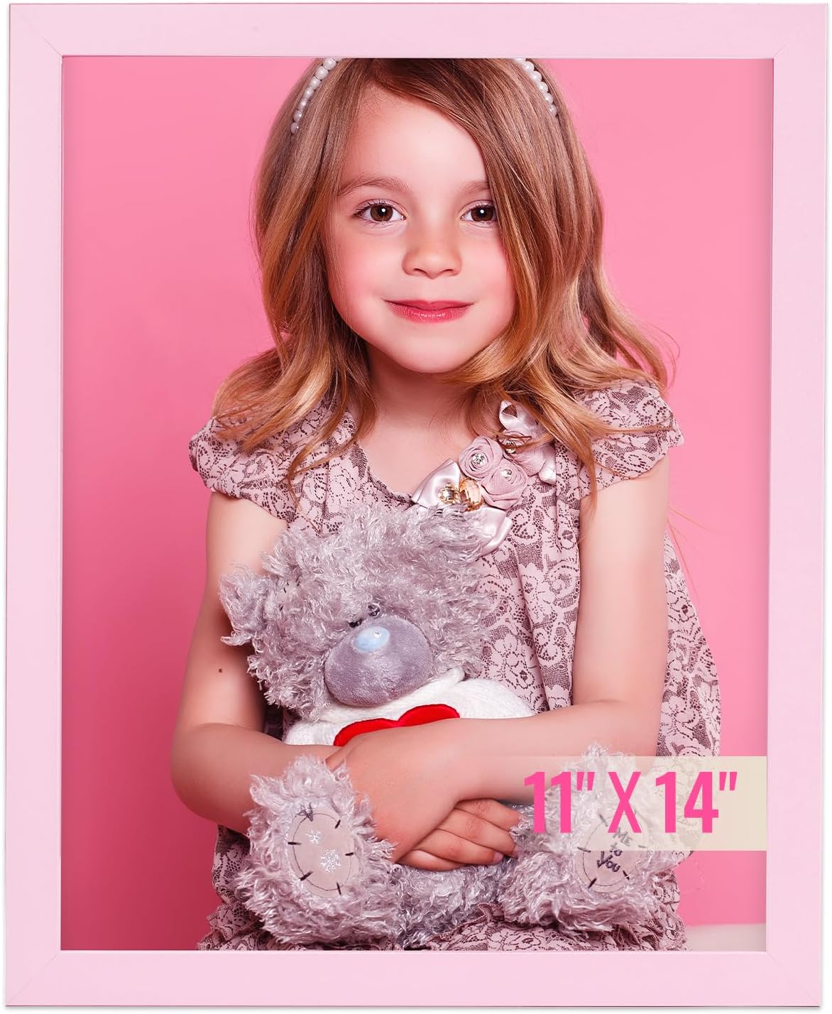 Amazon.com - TWING 11x14 Picture Frame Pink, Wall Mounting Light Pink ...