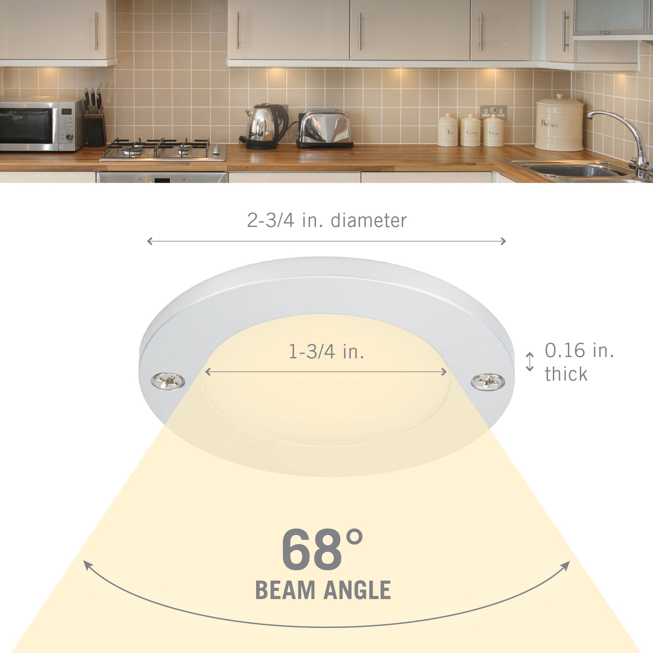 Snapklik.com : Armacost Lighting Disc Low Profile Under Cabinet LED ...