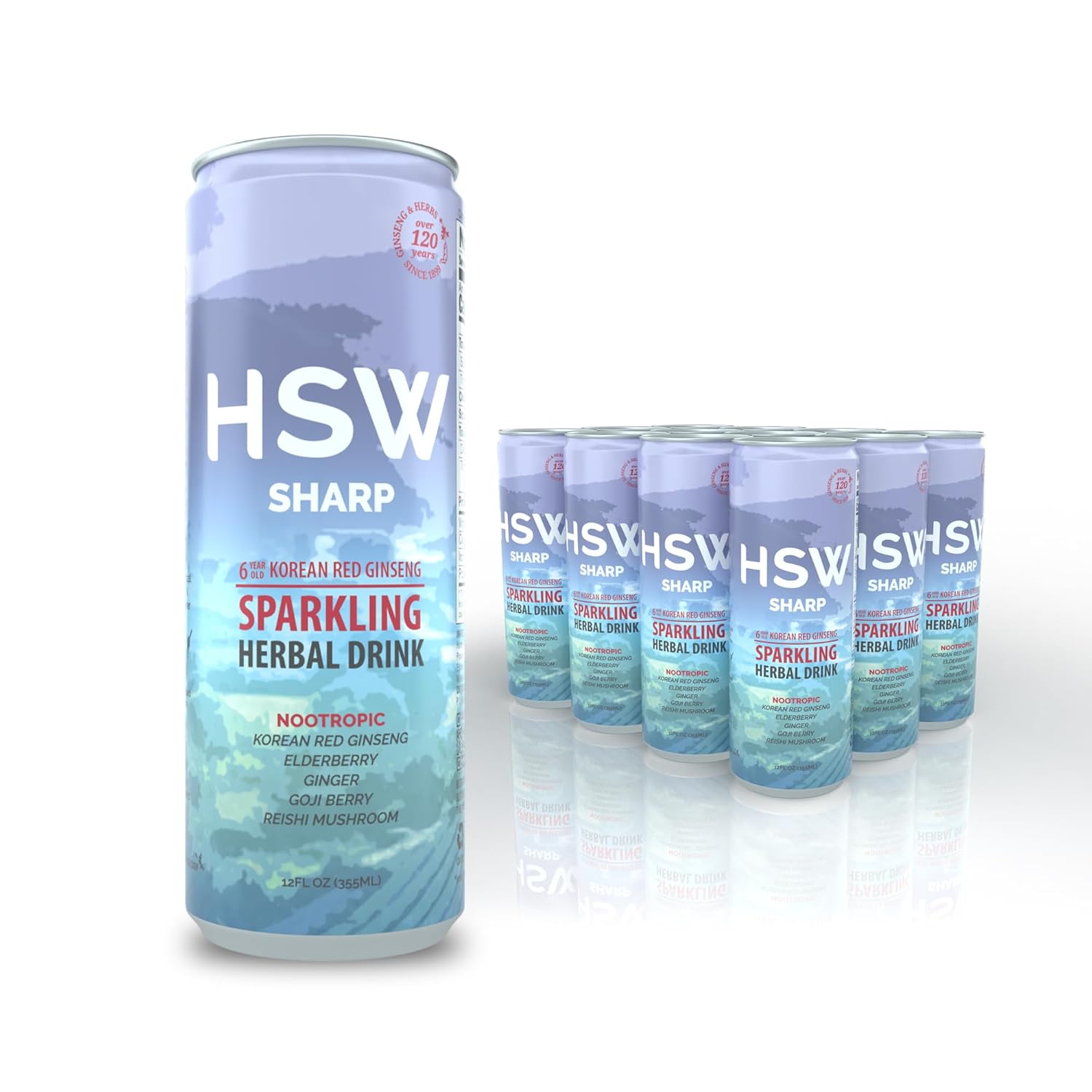 Amazon.com: HSW Sharp Korean Red Ginseng Sparkling Drink - Reishi ...