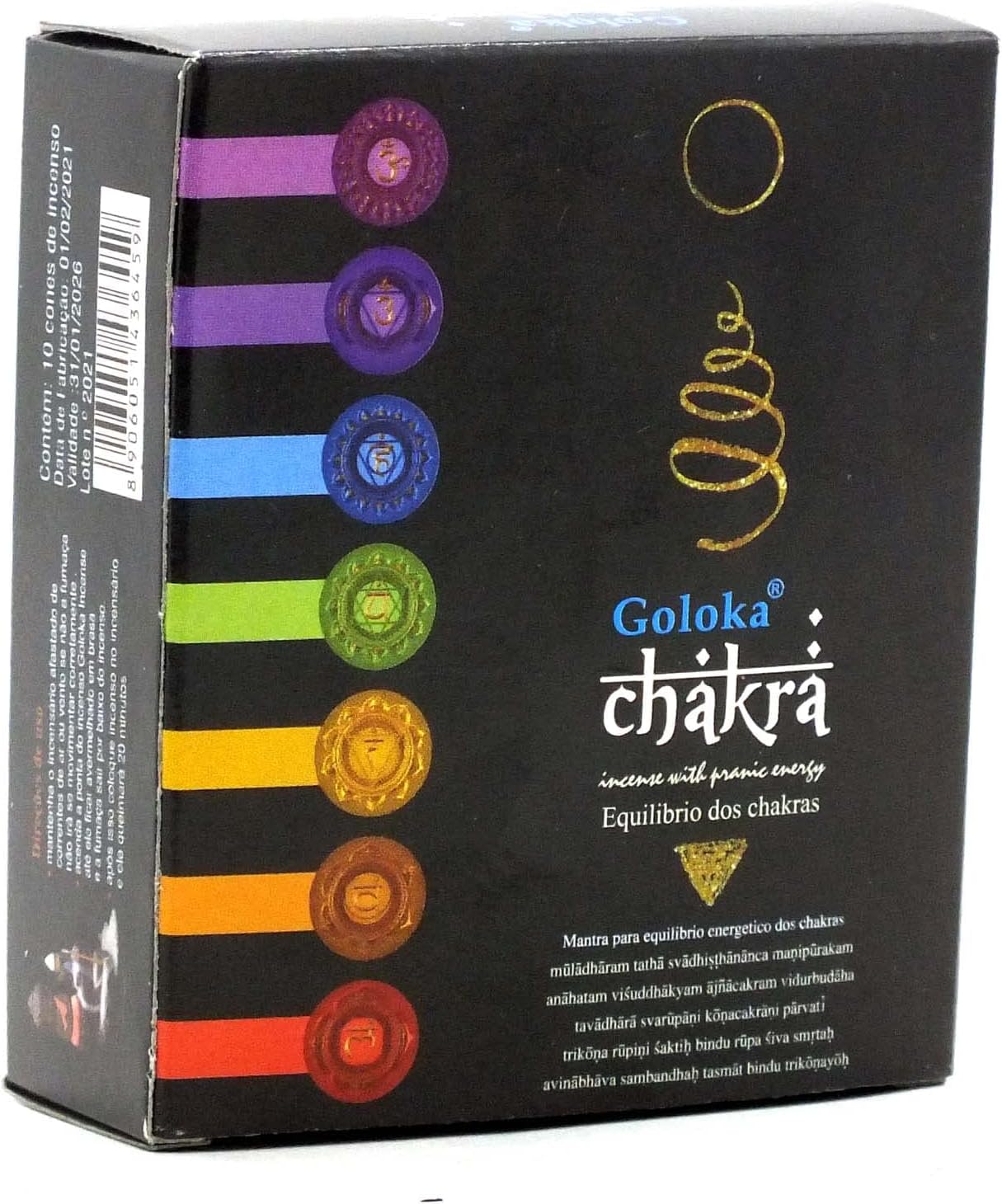 10 incensos - Cone Backflow Chakras Cascata Goloka | Amazon.com.br