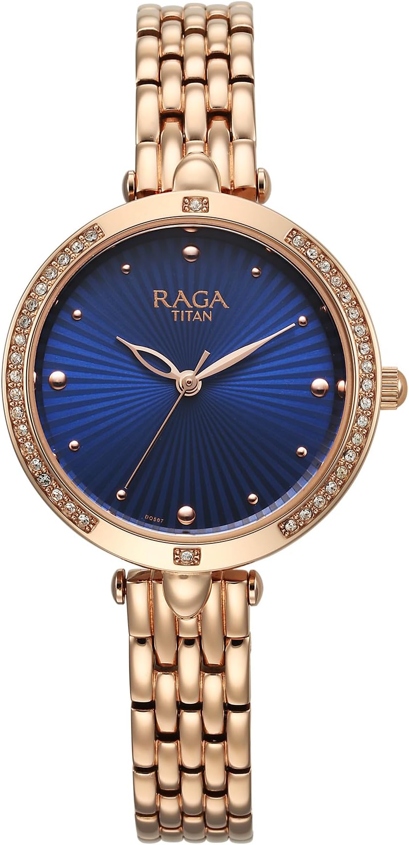 Titan Raga Showstopper Quartz Analog Blue Dial Metal Strap Watch for ...