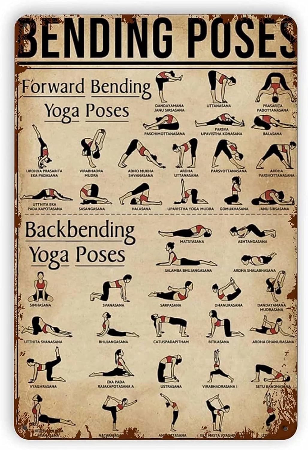 Amazon.com: Vintage Metal Tin Sign Wall Plaque Poster Bending Poses for ...